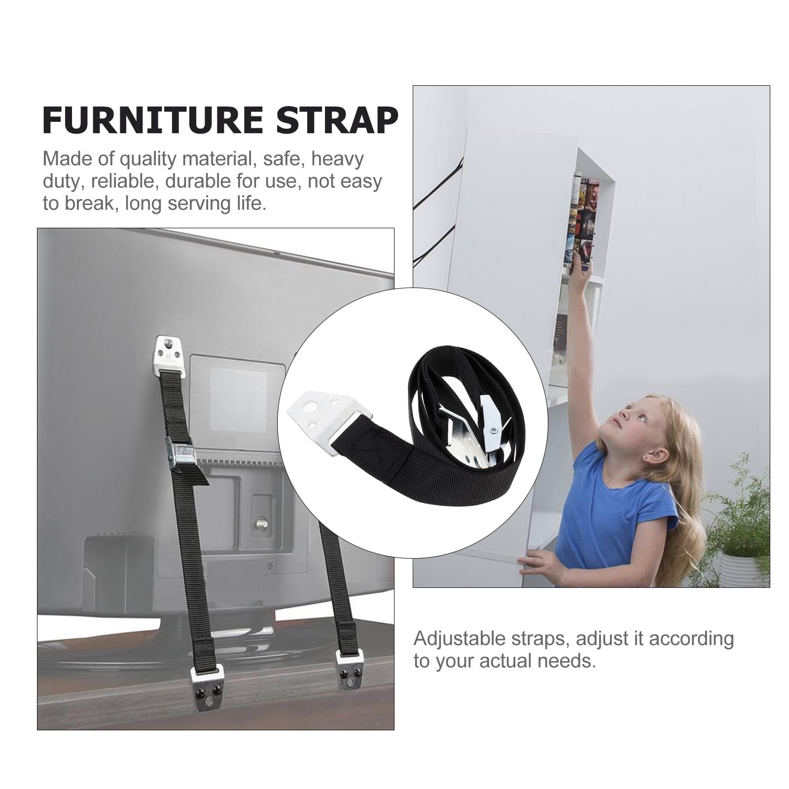 Yuangui Furniture & Screen Anti-Tip Straps Child Safety - Walmart.com