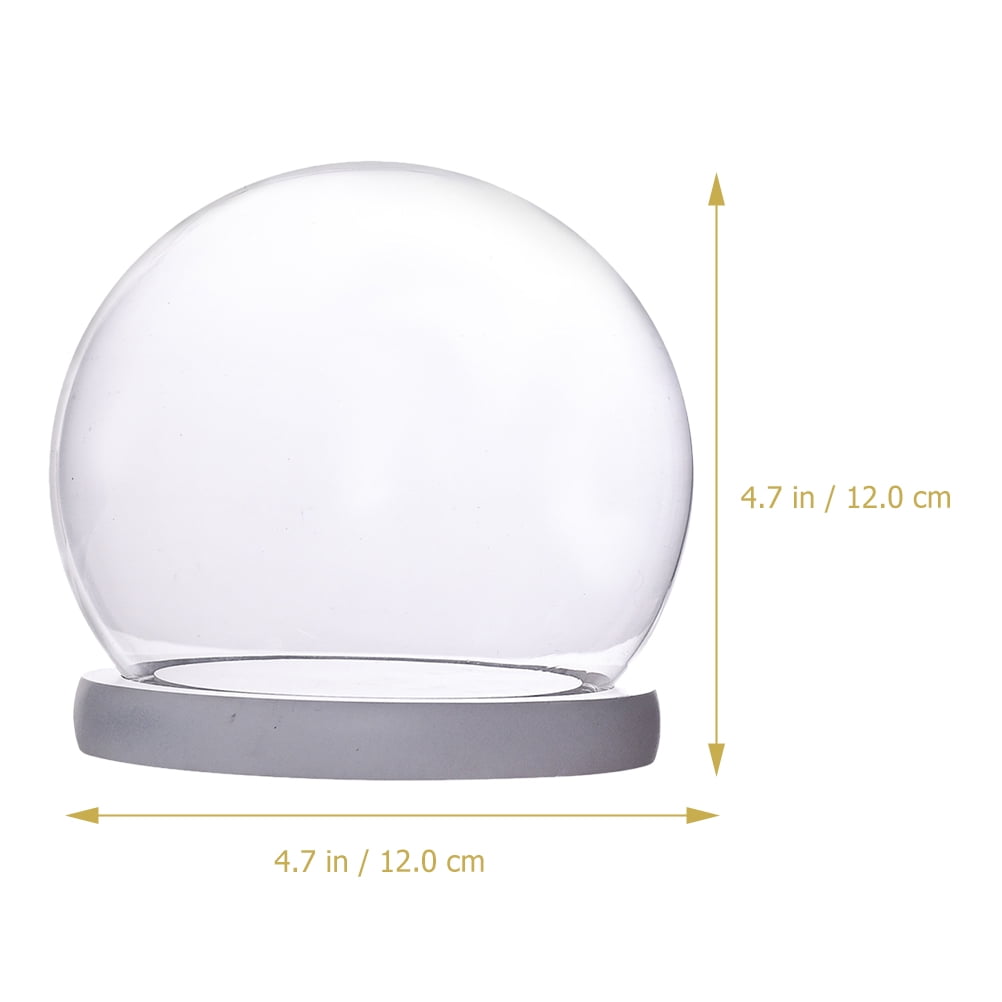 FRCOLOR White Glass Dust Cover for Display Immortal Flower Home Office ...