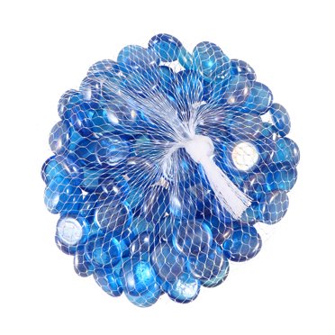 1LB Blue Flat Glass Marbles, Premium Dark Blue Aquarium Rocks Fish Tank ...