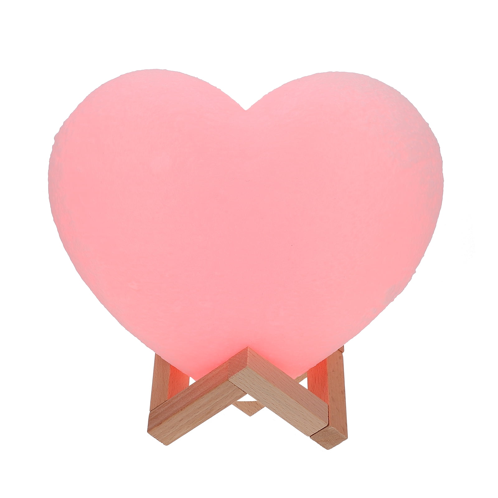 Yuangui Heart Shaped Moon Lamp 16 Colors LED 3D with Stand & Remote ...