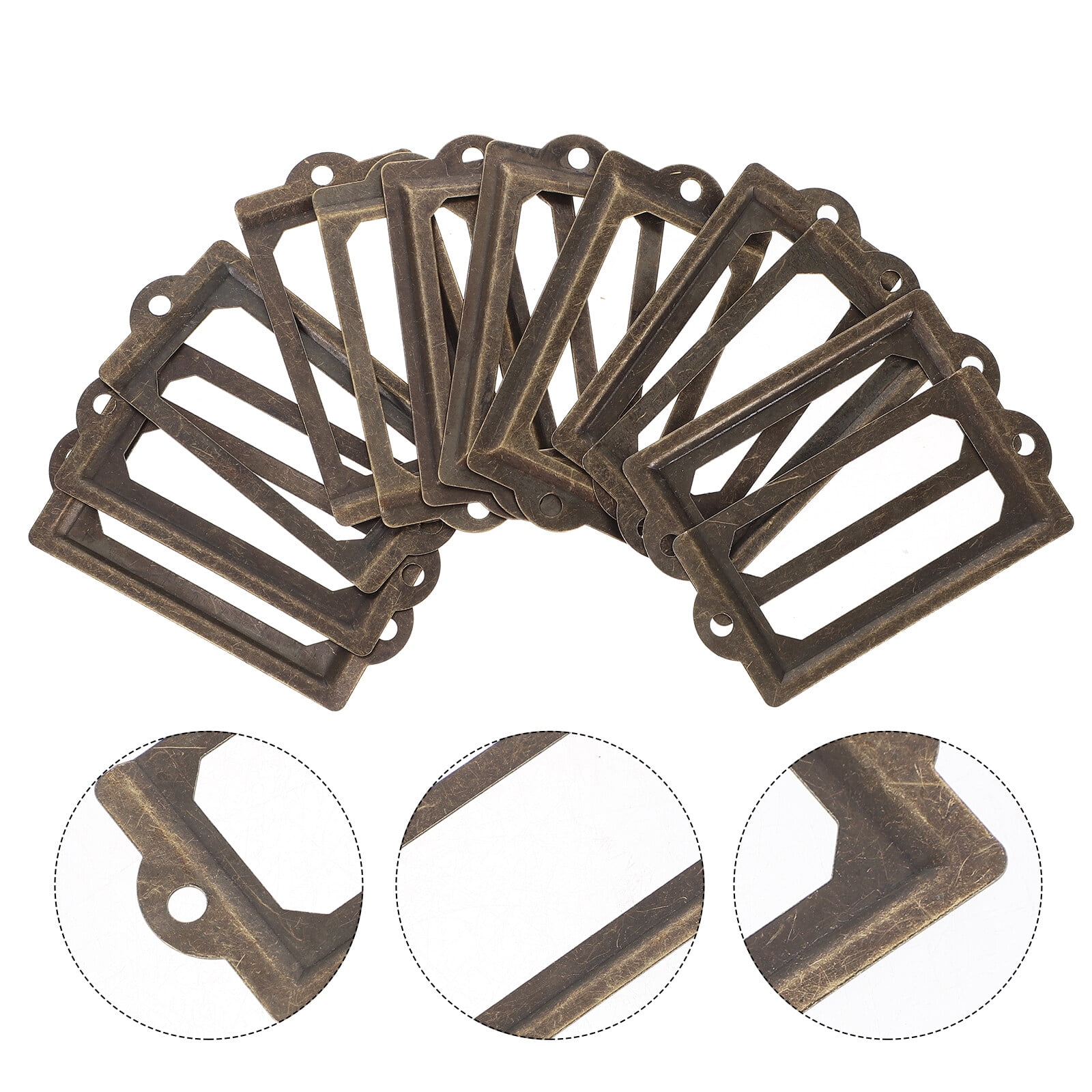 Yuangui Label Holder Frame Metal Name Cabinet Pull Tag Frames Drawer ...