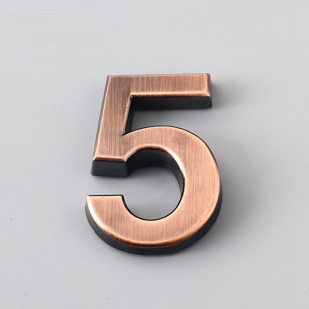 FRCOLOR Modern House Number Sign with Brown ABS Material for Easy ...