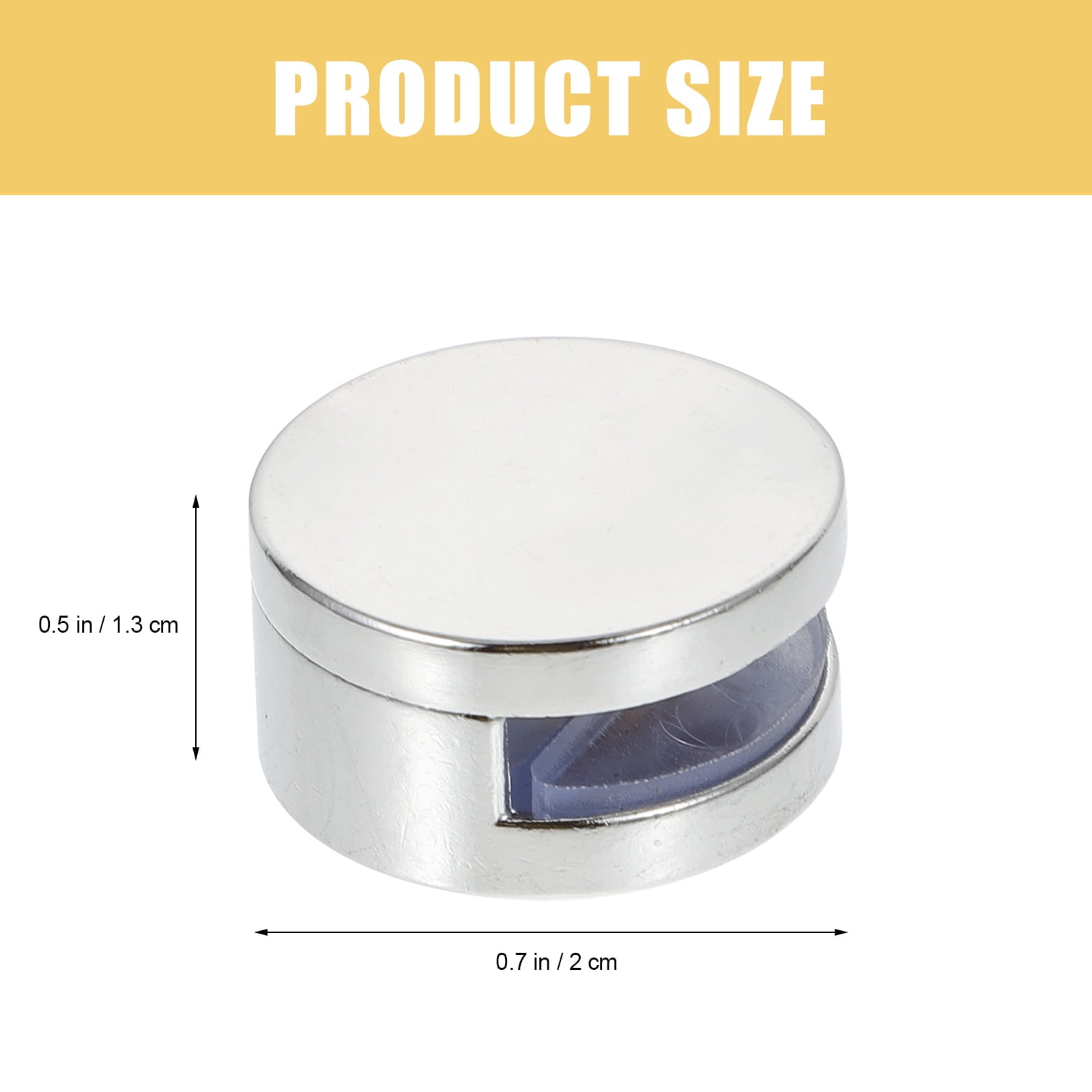 FRCOLOR Mirror Holder Clips for Home Use Silver Zinc Alloy 4pcs Smooth ...