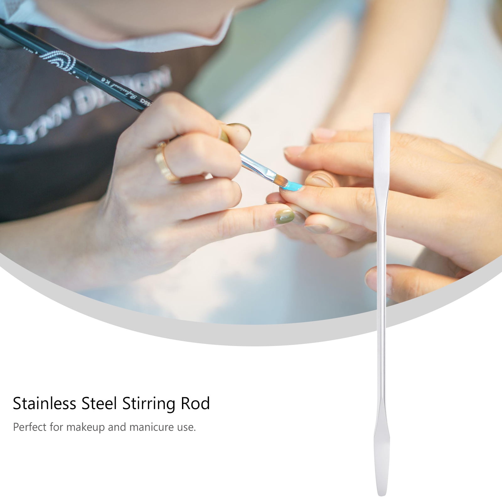 FRCOLOR 10pcs Silver Stirring Rods for Manicure Made of Stainless Steel ...