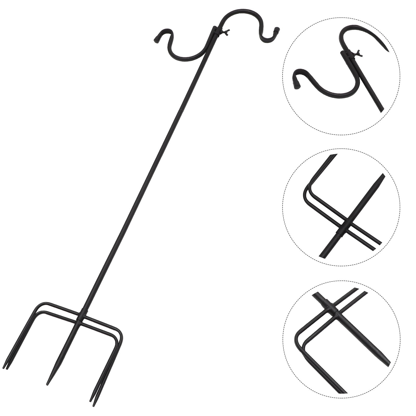 Yuangui Outdoor Garden Shepherd Hook Multi-function Lantern Hook Bird Feeder Hanger Stand ...