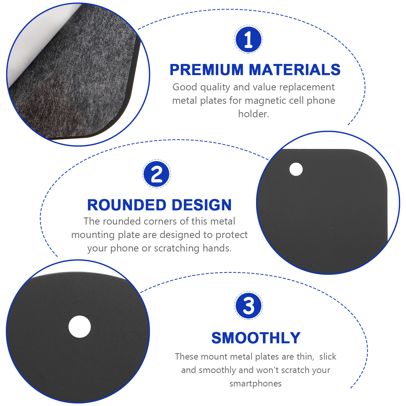 Yuangui Phone Mount Car Magnetic Holder Plate Metal Magnet Replacement ...