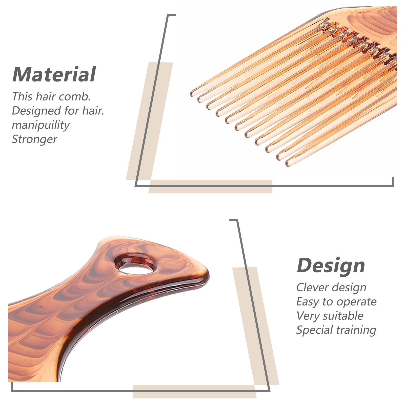 Yuangui Pick Hair Pick Comb Wideelectricvintage Dreadlock Metal Natural ...