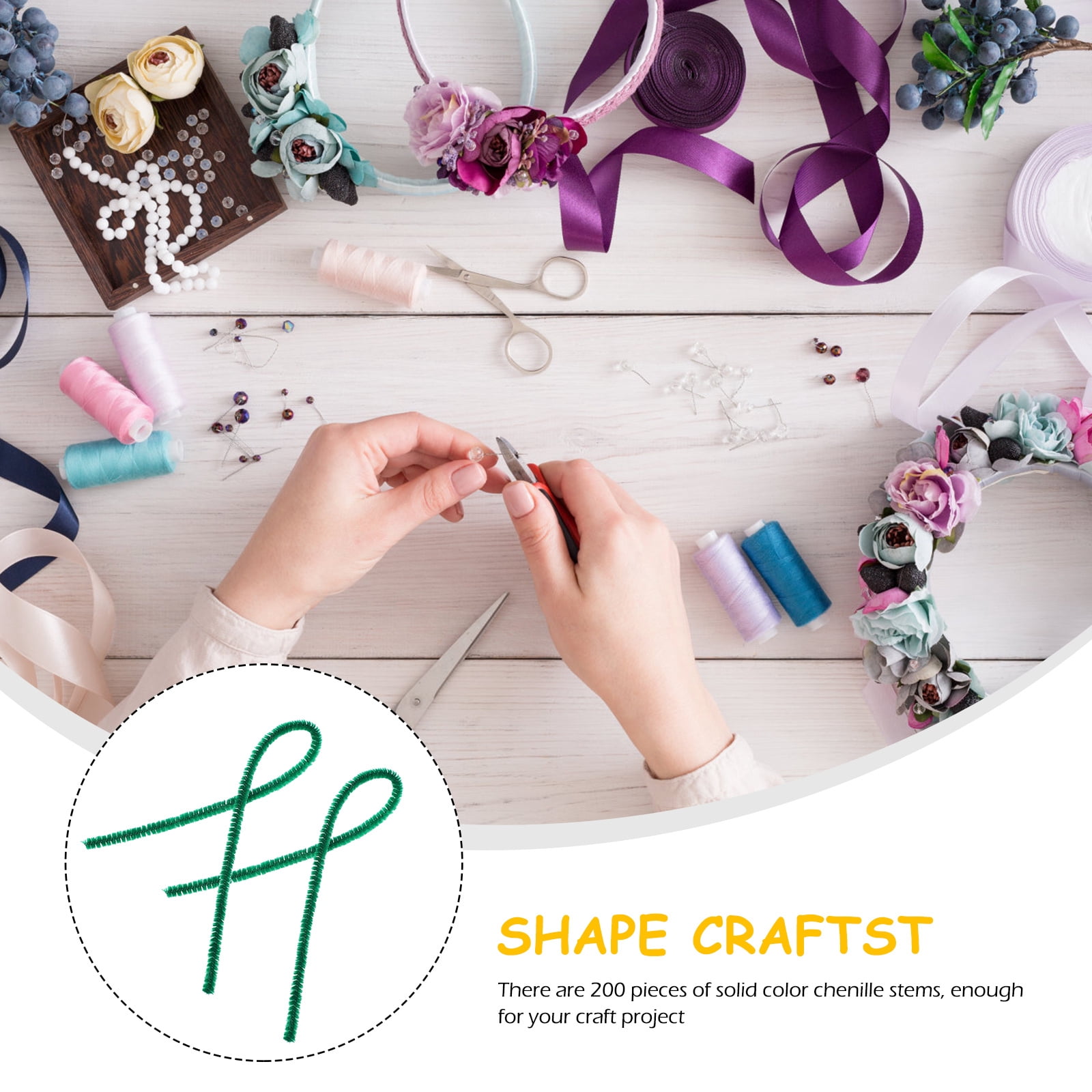 Yuangui Pipe Cleaners Fuzzy Sticks Chenillewax Craft String Sticks Yarn ...