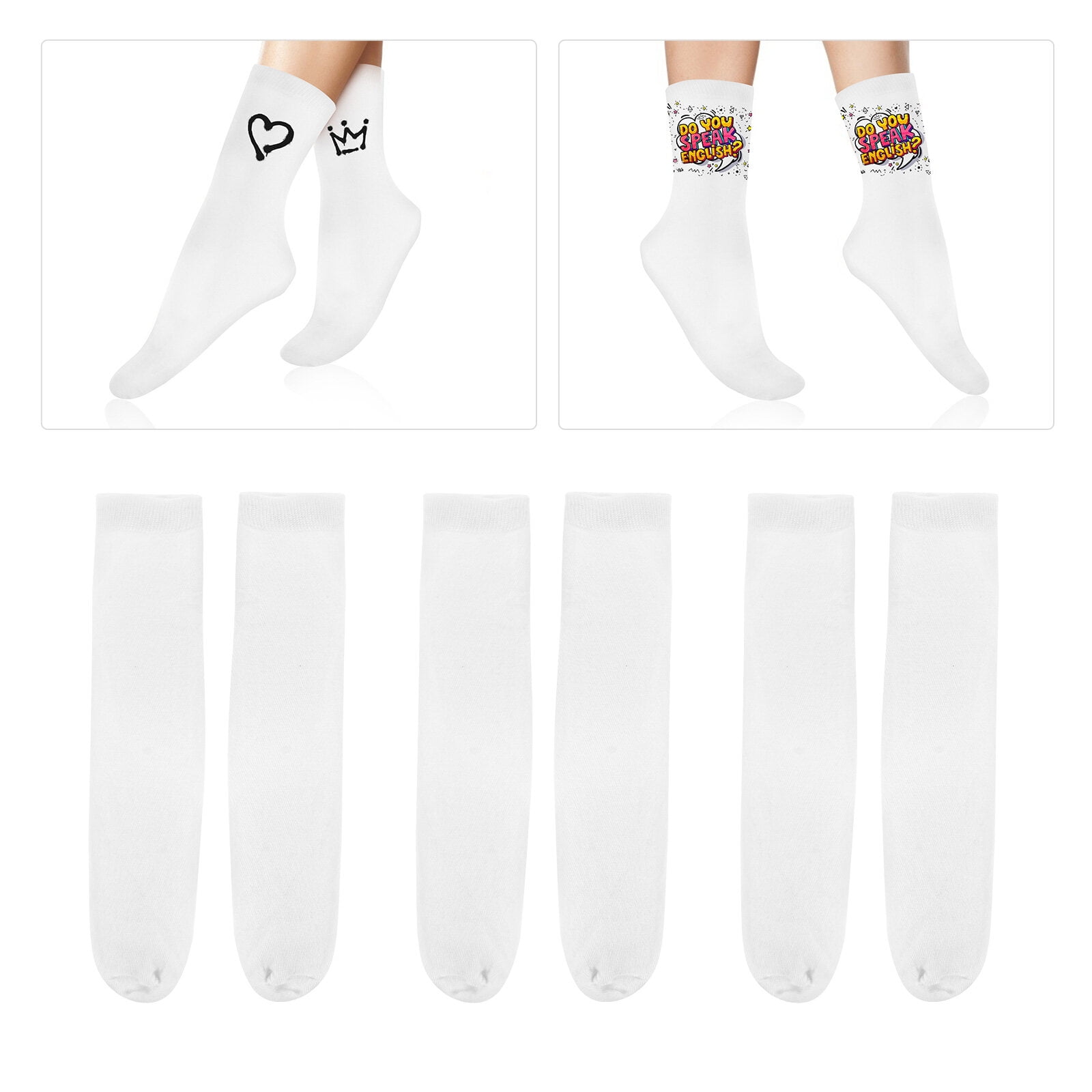 Yuangui Socks Sublimation Sock Blank Printable Athletic Full ...
