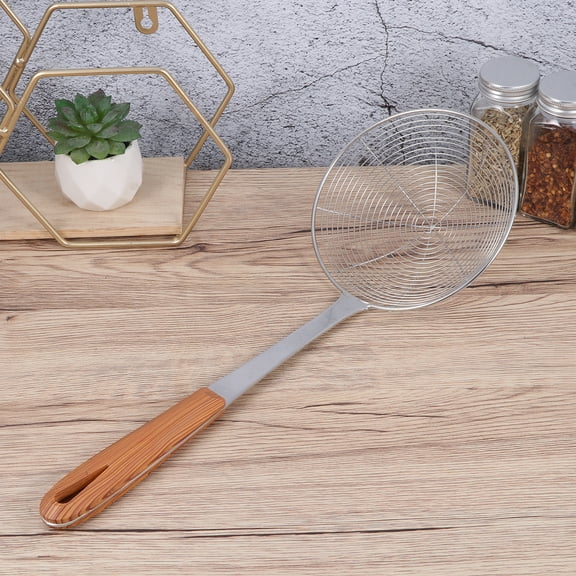 20cm Large Stainless Steel Spider Strainer Ladle, Heavy Duty Double ...