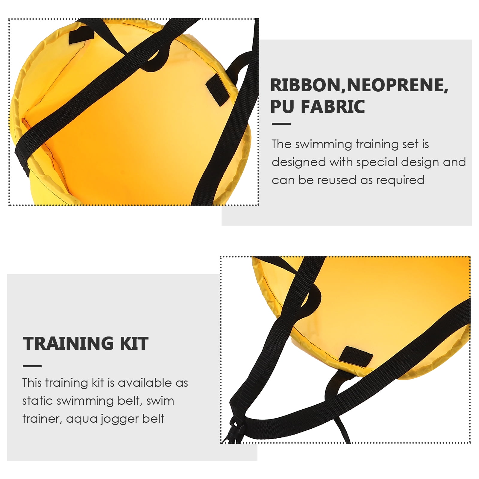 Yuangui Swim Parachute Resistance Training Set - Yellow - Walmart.com