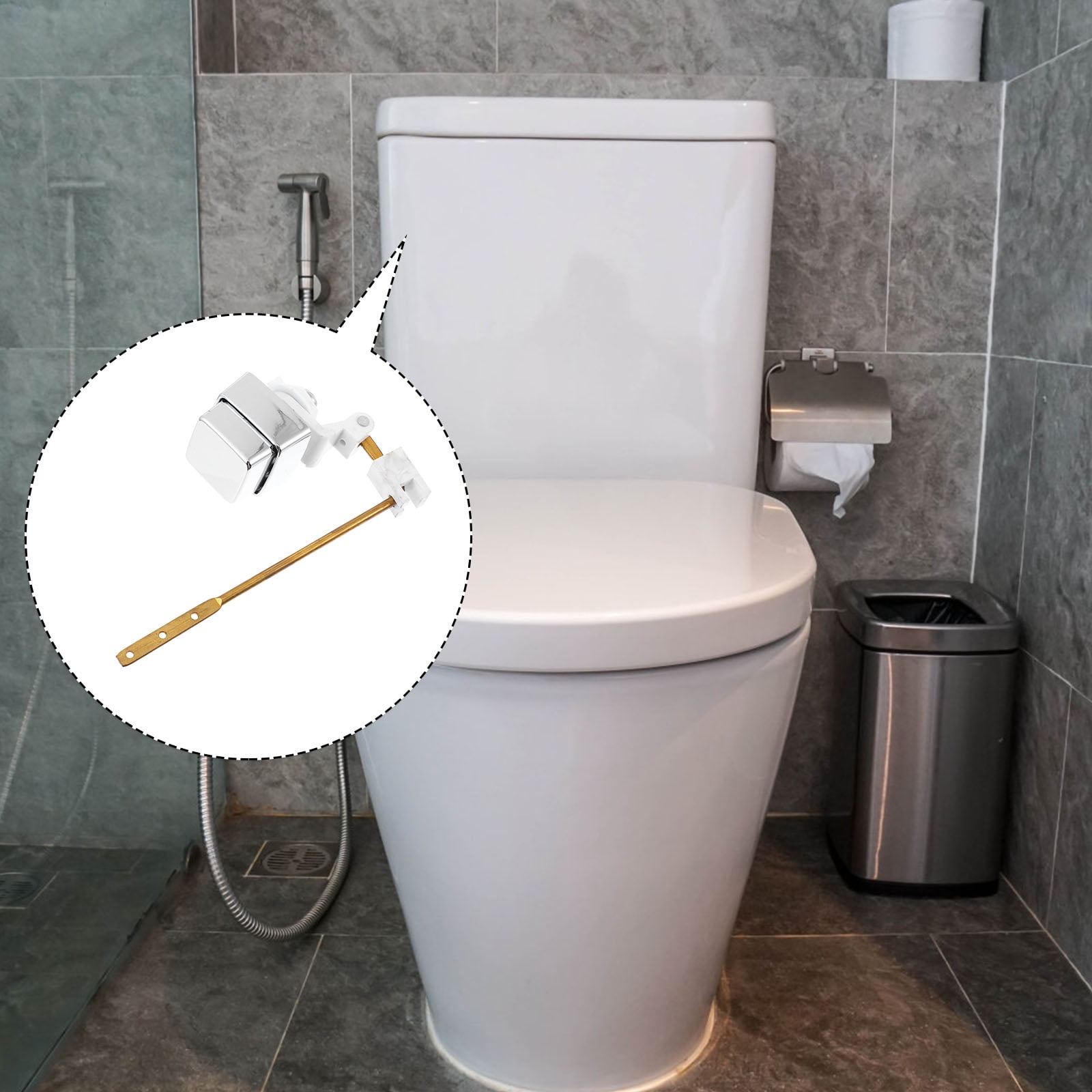 Yuangui Toilet Switch Button Tank Button Copper Flush Replace Water ...