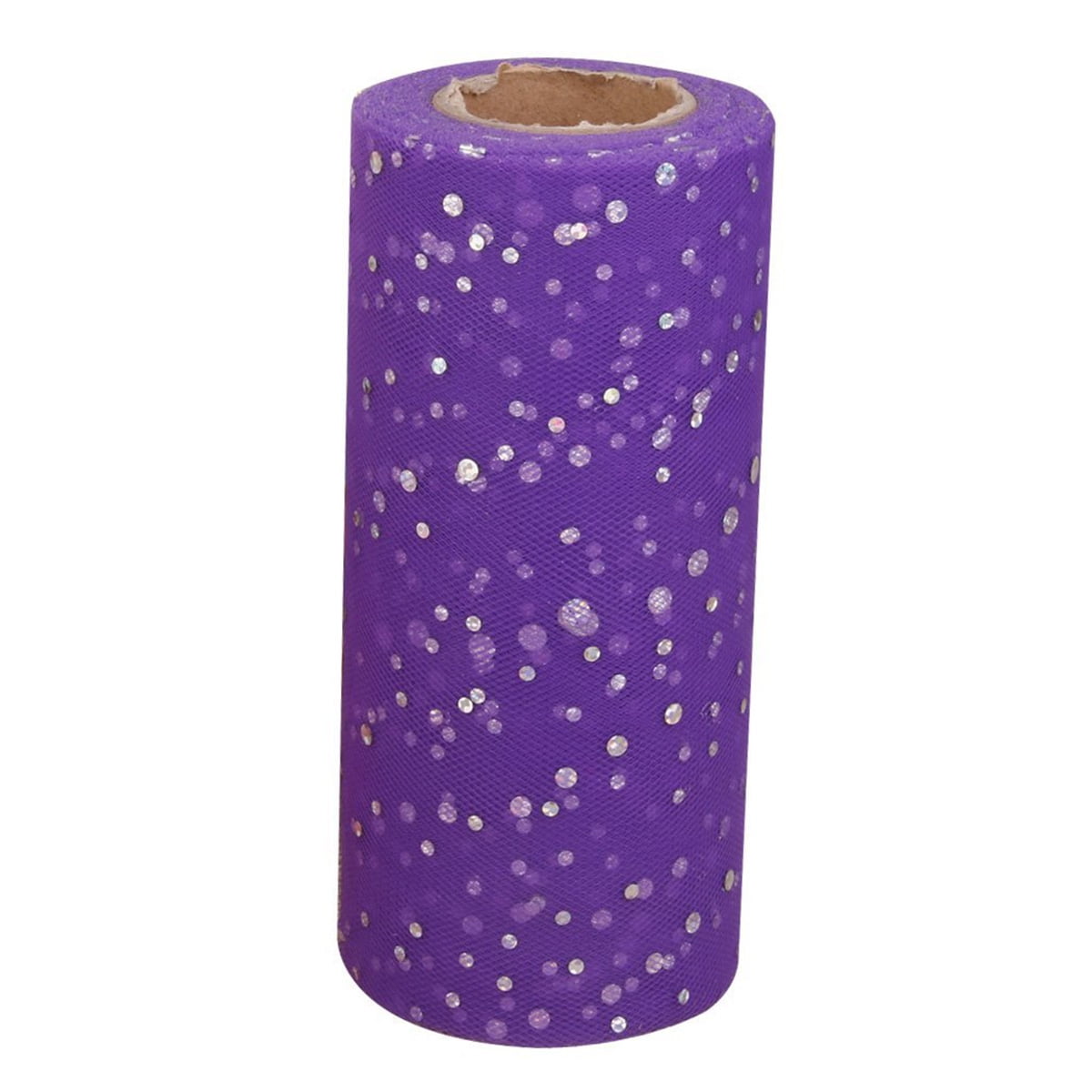 Yuangui Tulle Rolls Ribbon Fabric Roll Glitter White Spool Mesh Tutu ...
