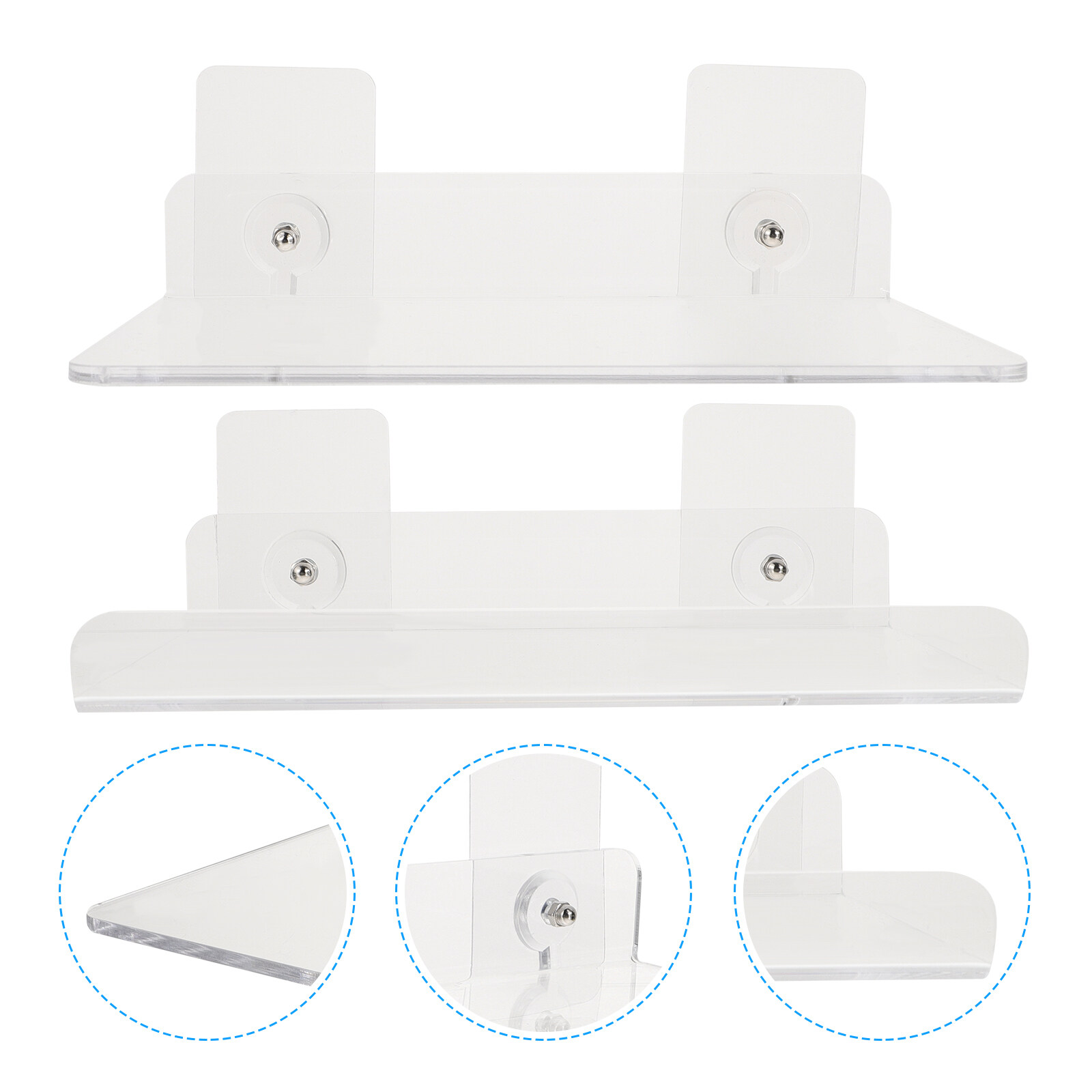 Yuangui Wall Clear Shelf Mounted Acrylic Shelves Storage Invisible ...