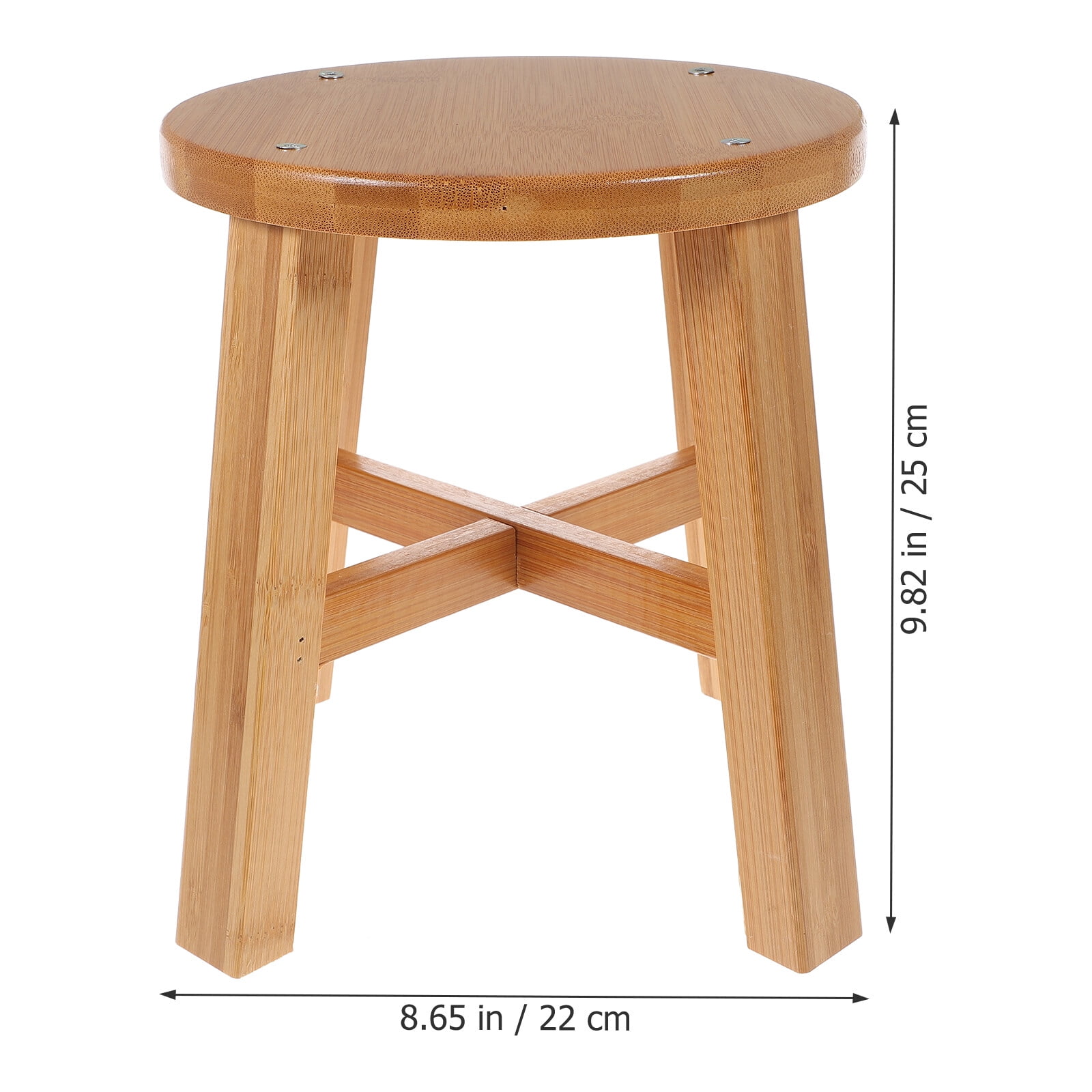 Yuangui Wooden Round Step Stool - Safe Bathroom Stool - Walmart.com
