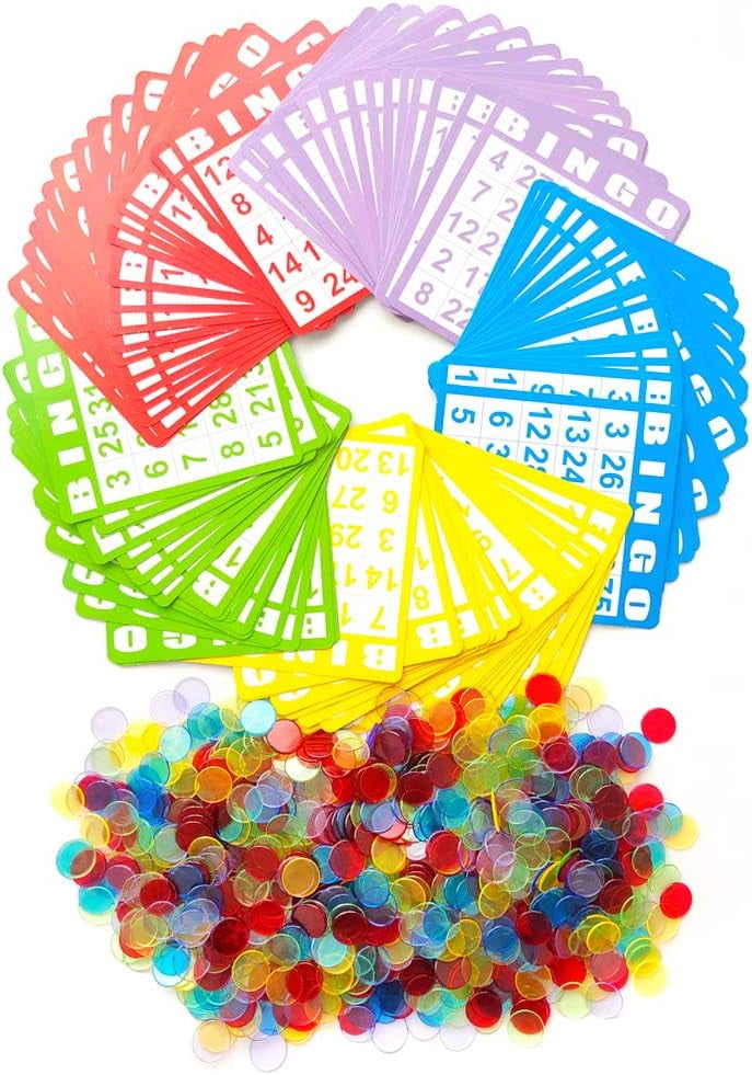 Yuanhe Bingo Cards Game Set - Includes 100 Bingo Cards and 1000 ...