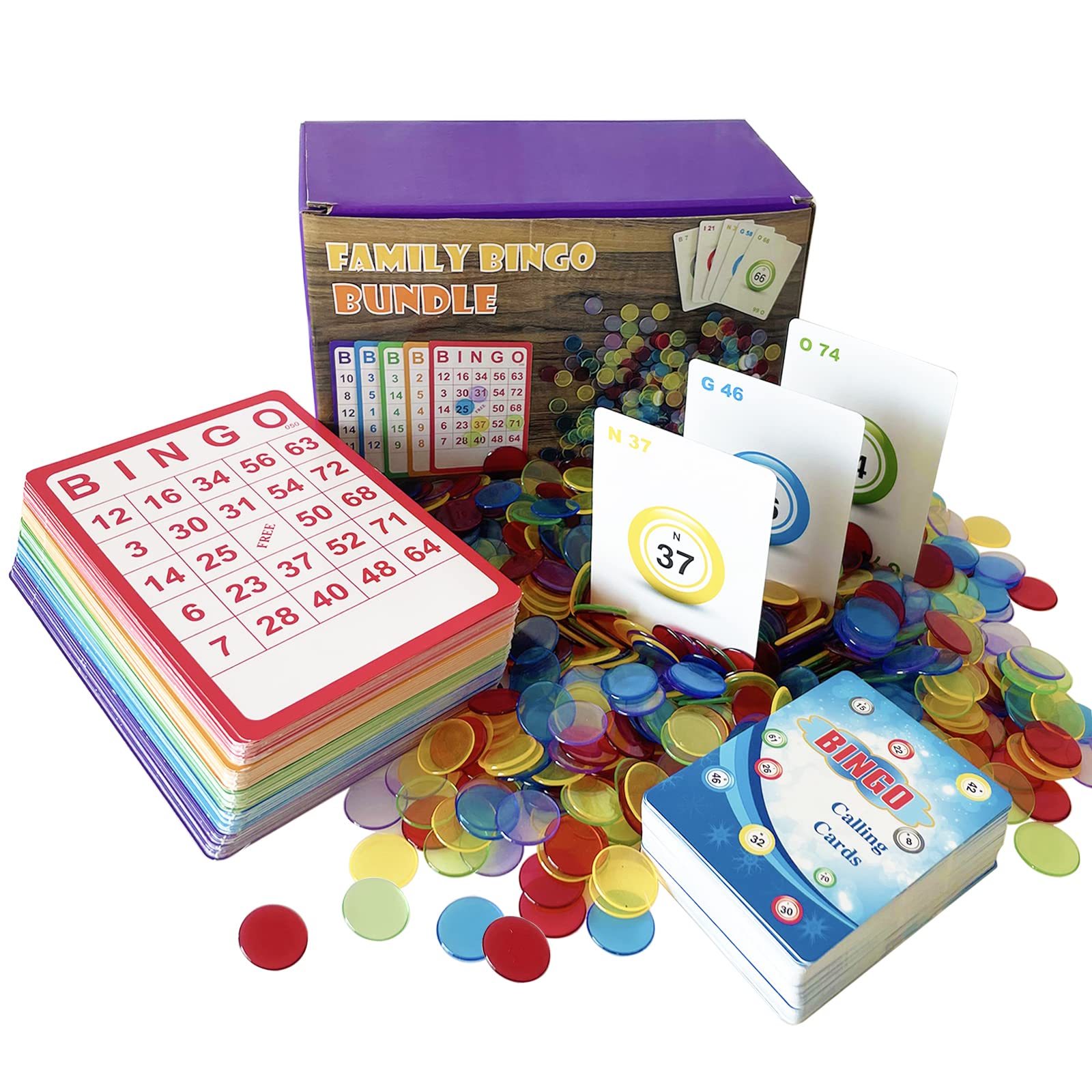 Yuanhe Complete Bingo Game YPF5 Set - 100 Bingo Cards,1000 Bingo Chips ...