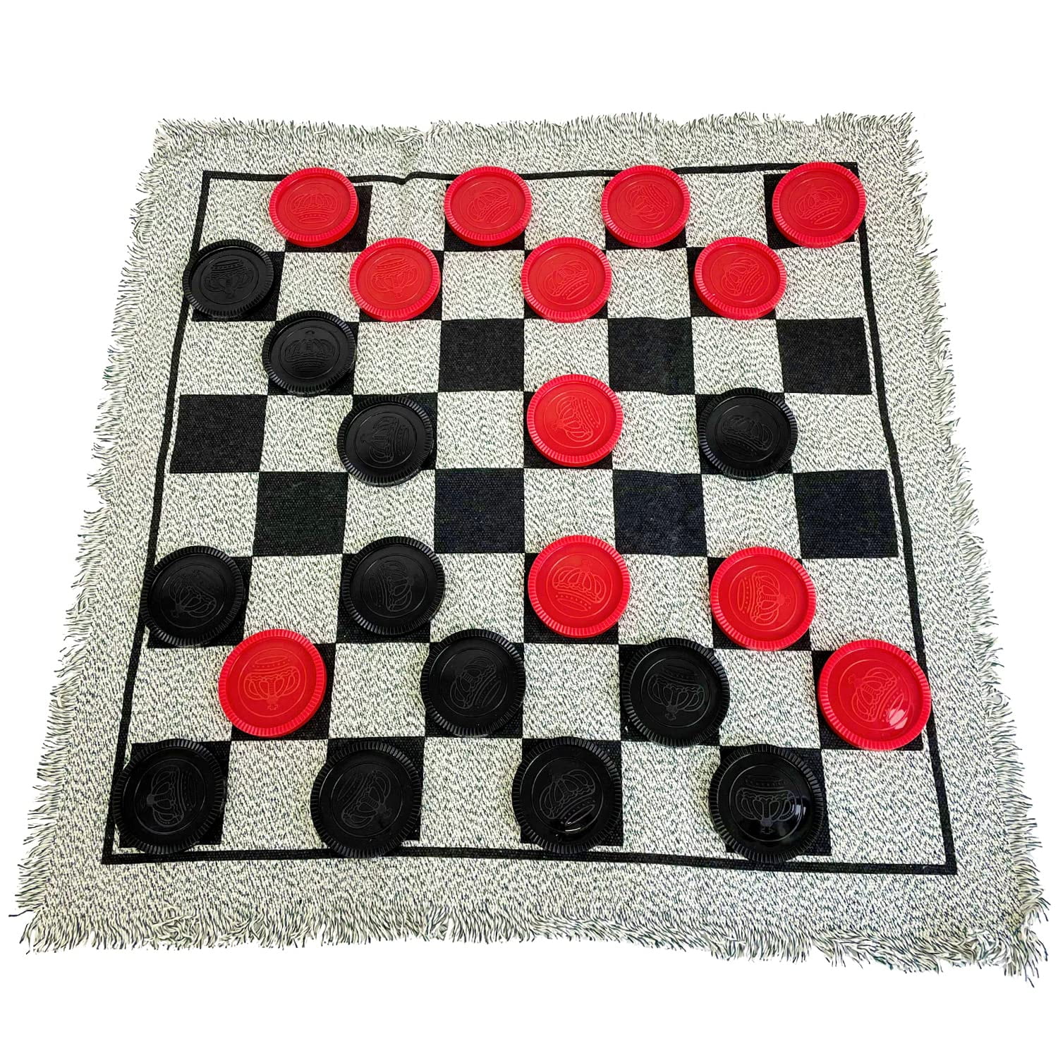 Yuanhe Gaint Checkers Game Set - Large 3 in 1 Checkers Including Tic ...