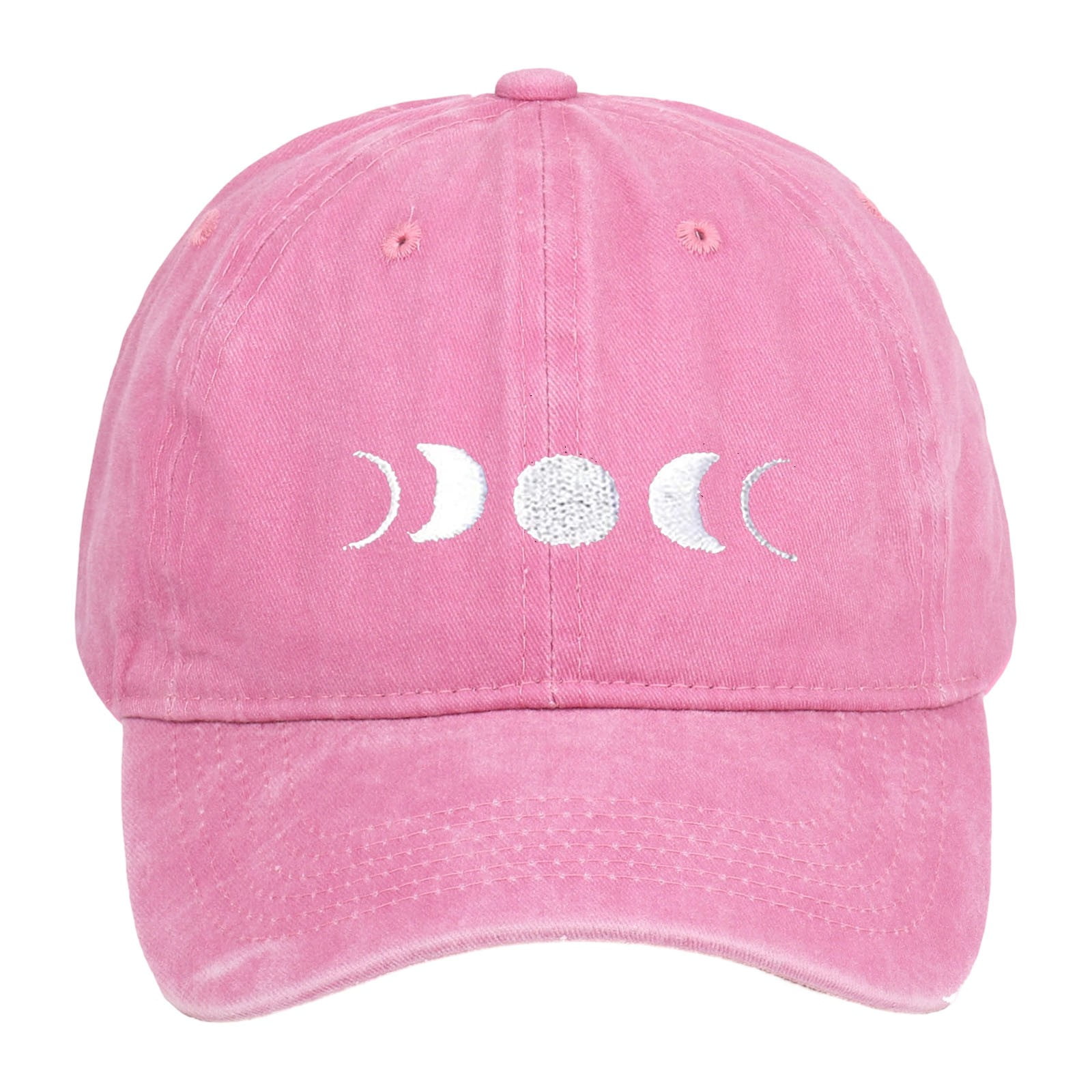 Yuanlong Baseball Cap Washed Moon Phase Printed Low Profile Hats Trendy ...
