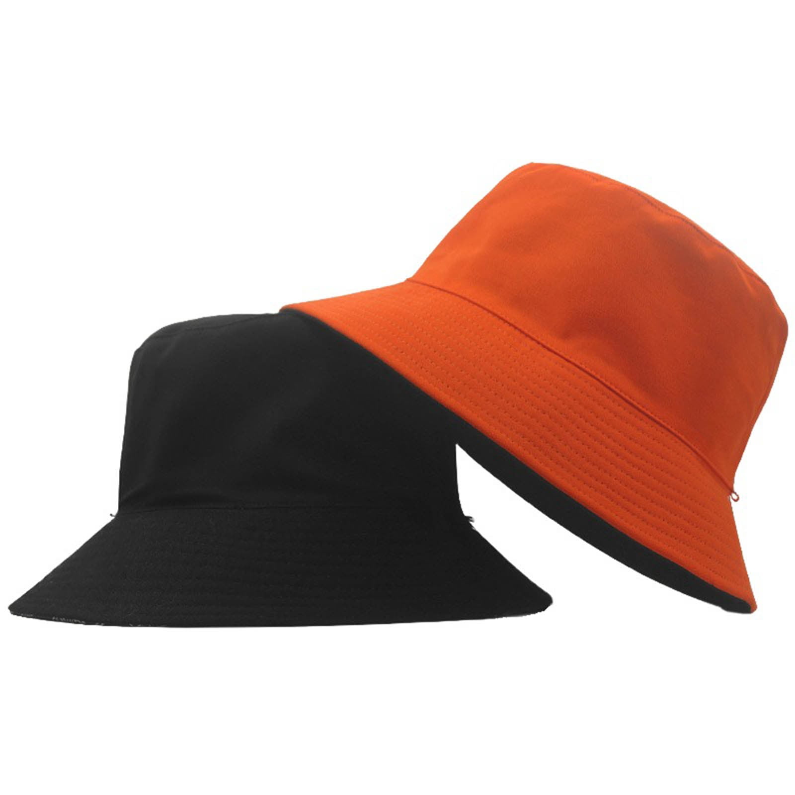 Yuanlong Unisex Bucket Reversible Wide Brim Solid Color Sun Hat ...