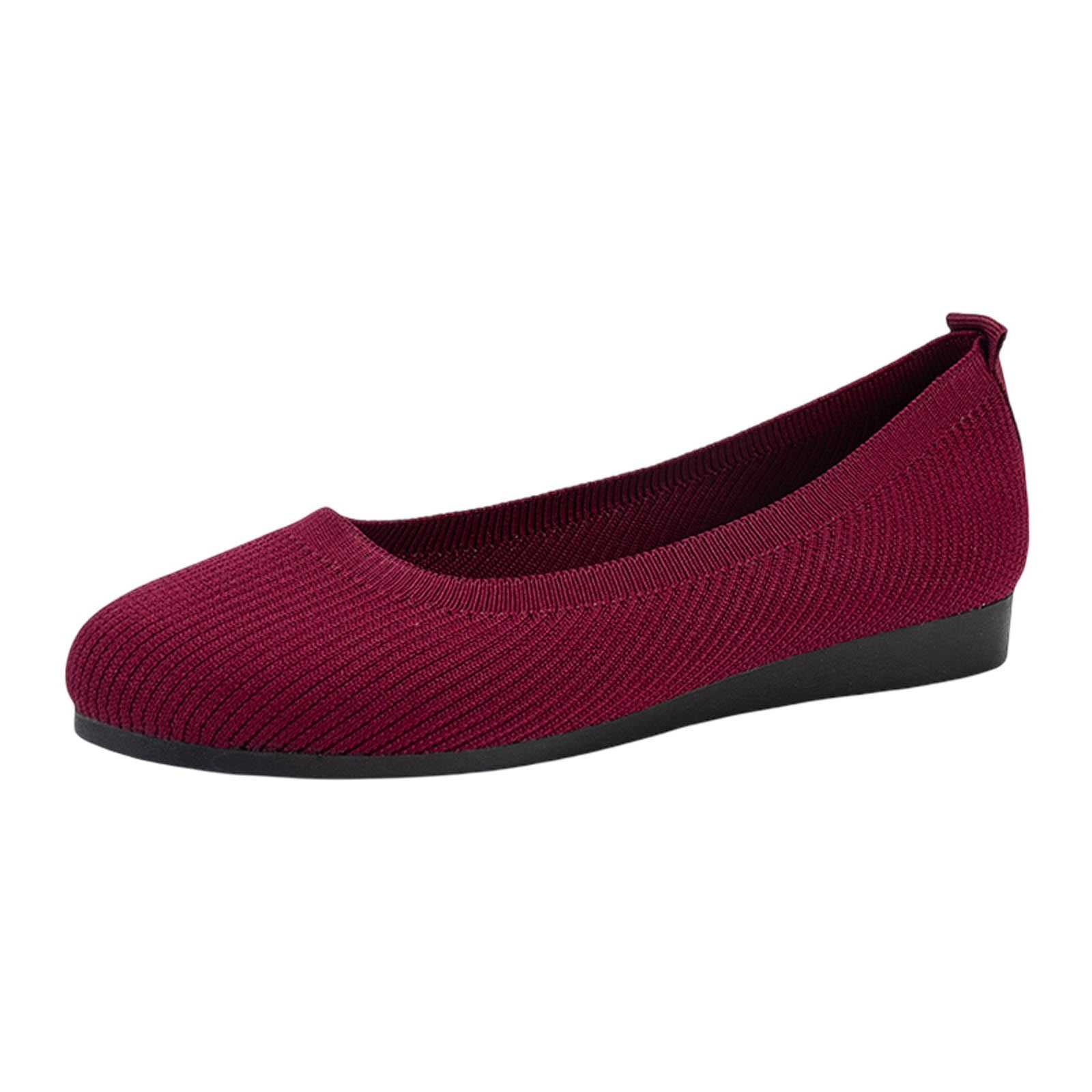 Yuanlong Women's Flats Shoes Slip On Stretch Knit Upper Lightweight ...