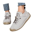 Yuanlong Women's Sneakers Synthetic Leather Hand Sewn Mid Top Lace Up ...