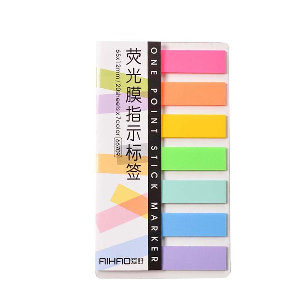 Yuanmiaoke 1 Pack Neon Page Markers Colored Tabs Flags Sticky Memo ...