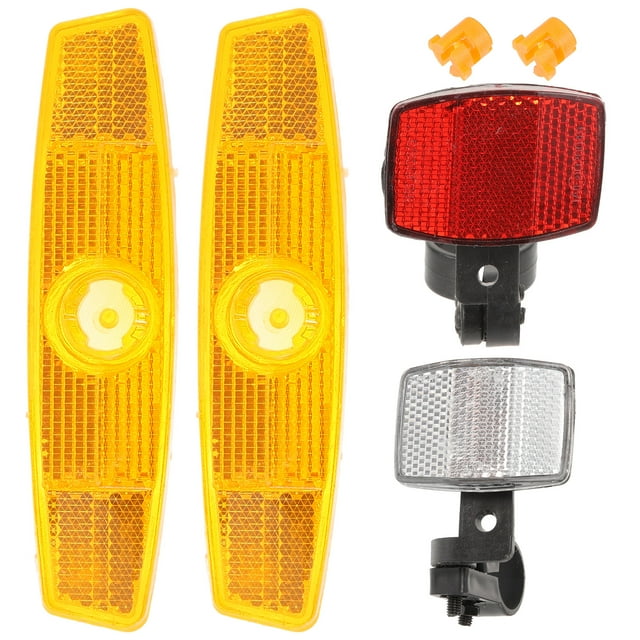 Yuanmiaoke 1 Set Bike Front And Rear Reflectors Kit Warning Lens for ...