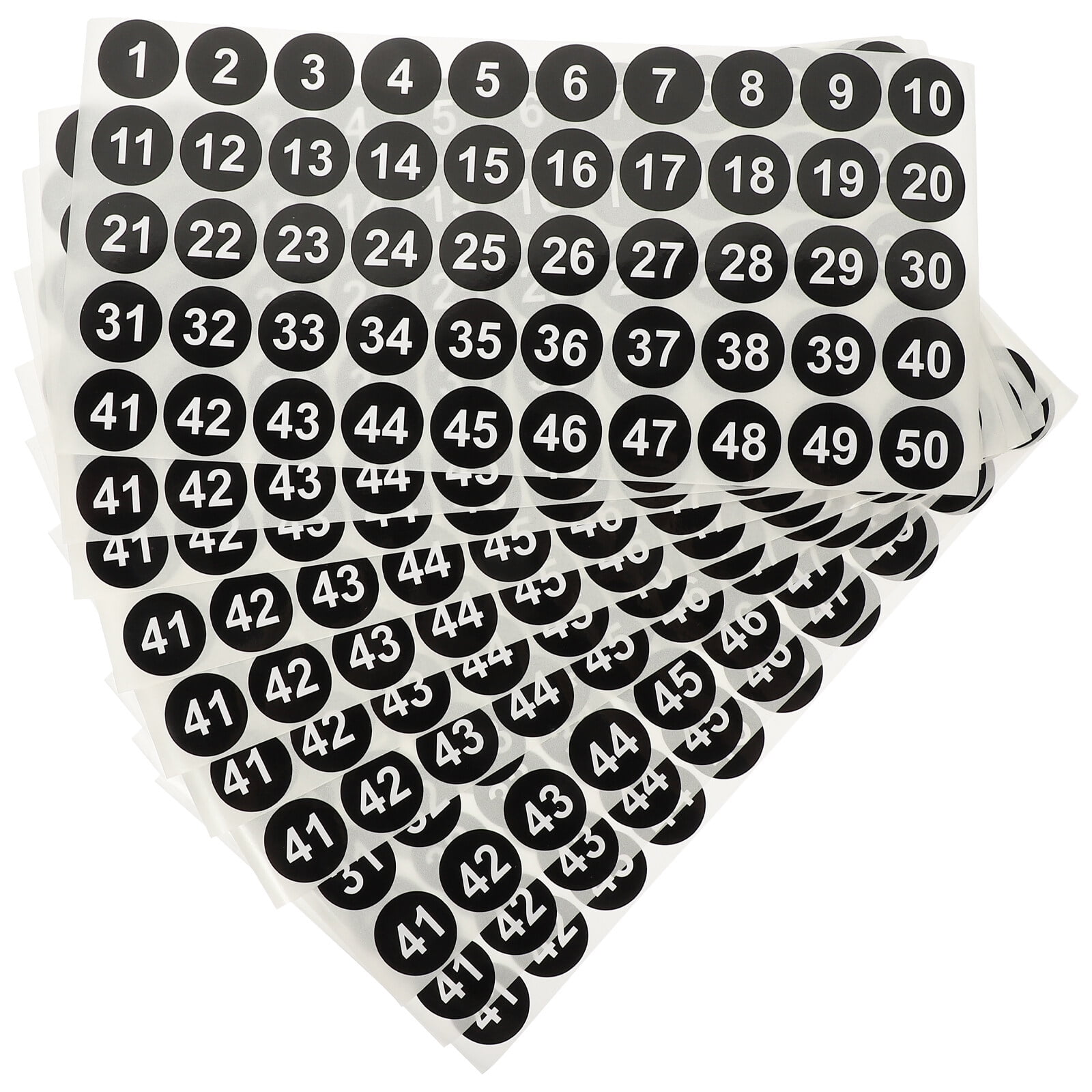 Yuanmiaoke 10 Sheets Numbered Sticker Adhesive Number Sticker Number ...