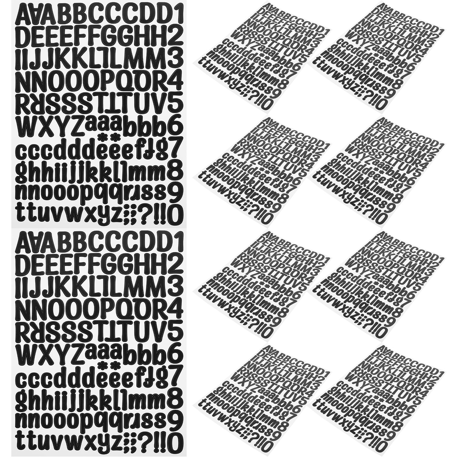 Yuanmiaoke 12 Sheets Letter Number Stickers DIY Alphabet Number ...