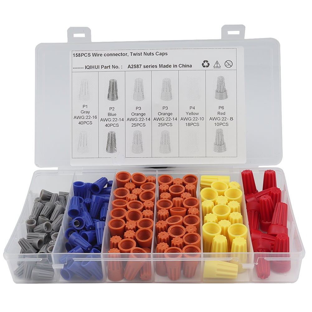 Yuanmiaoke 158PCS Electrical Wire Connectors Screw Terminals, with ...