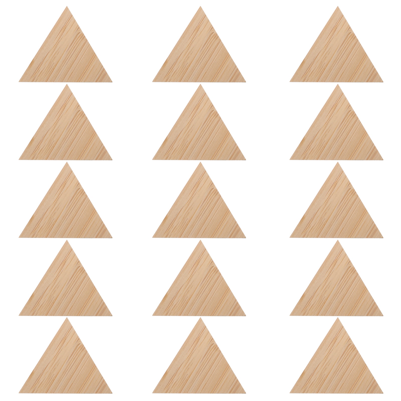 Yuanmiaoke 15Pcs Unfinished Bamboo Slices DIY Triangle Bamboo Pieces ...