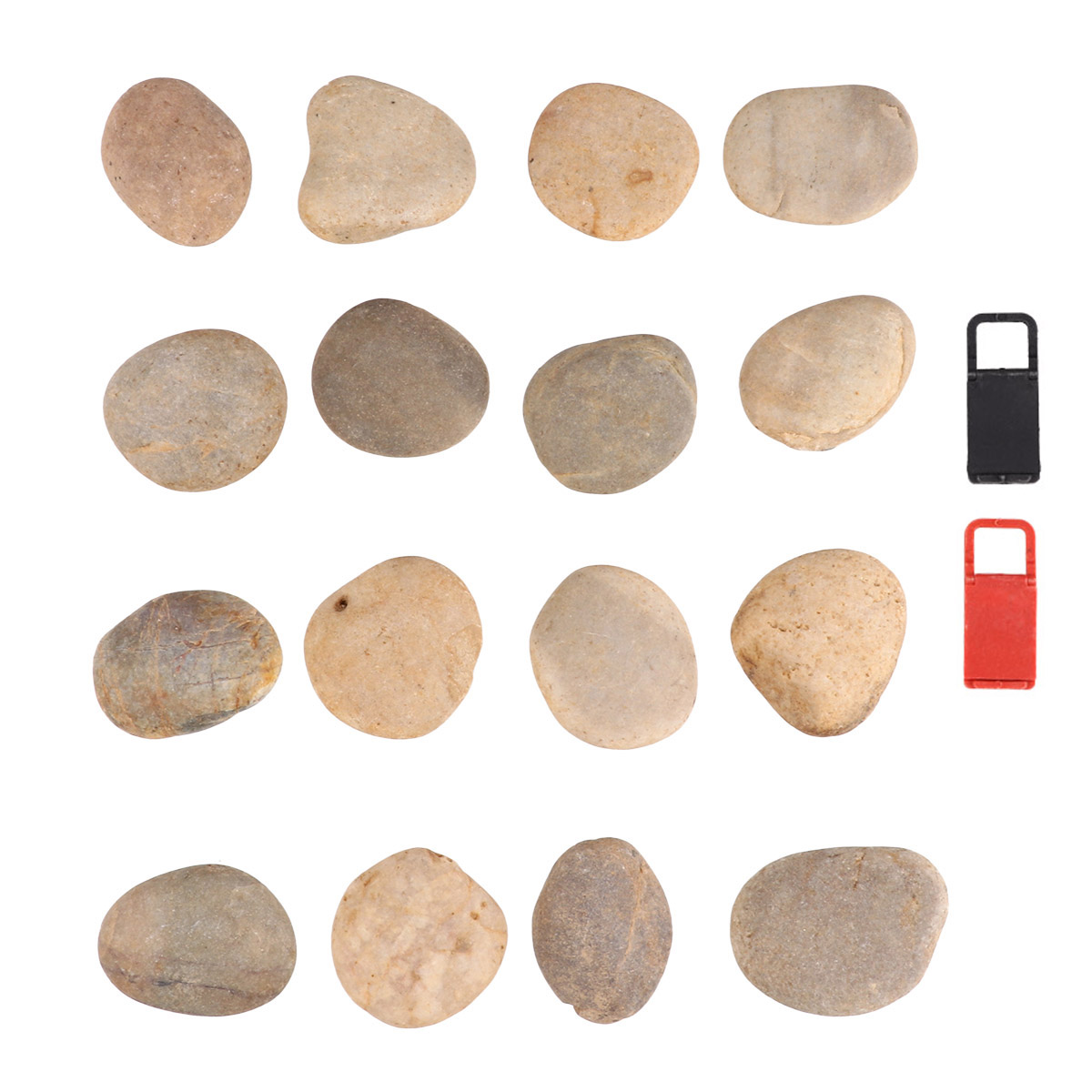 Yuanmiaoke 16Pcs River Rocks for Painting Smooth Surface Natural Rocks ...