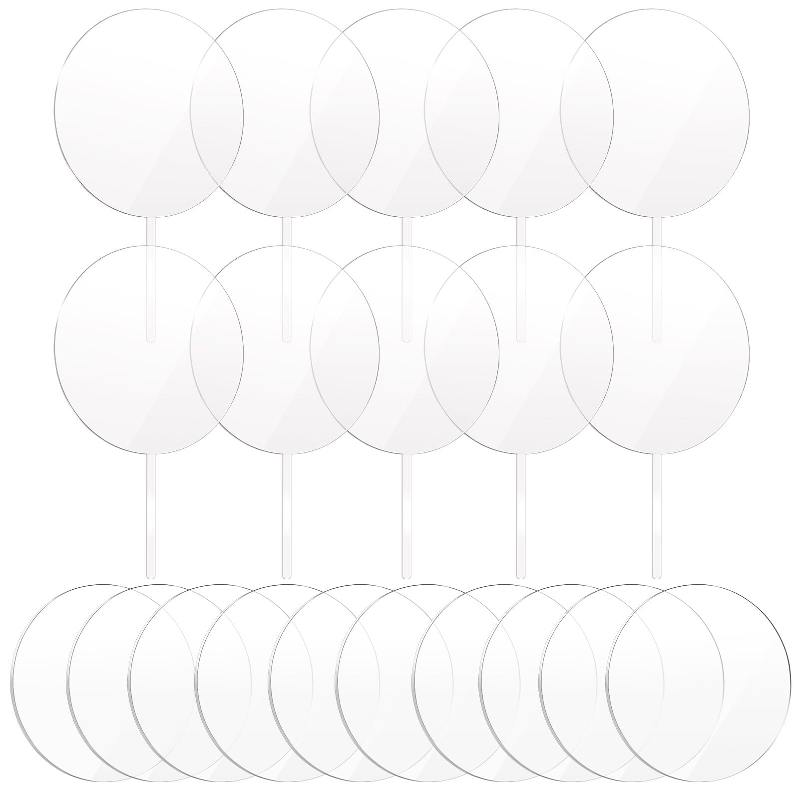 Yuanmiaoke 20pcs Round Acrylic Sheet Clear Acrylic Discs Round Acrylic ...