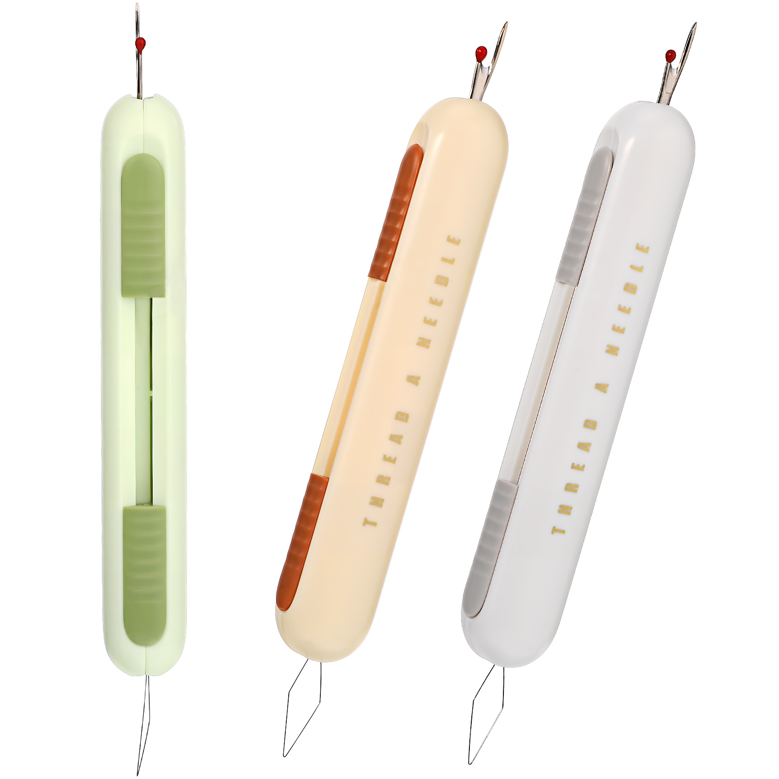 Yuanmiaoke 3 Pcs 2 In 1 Needle Threader Seam Rippers Needle Threader ...