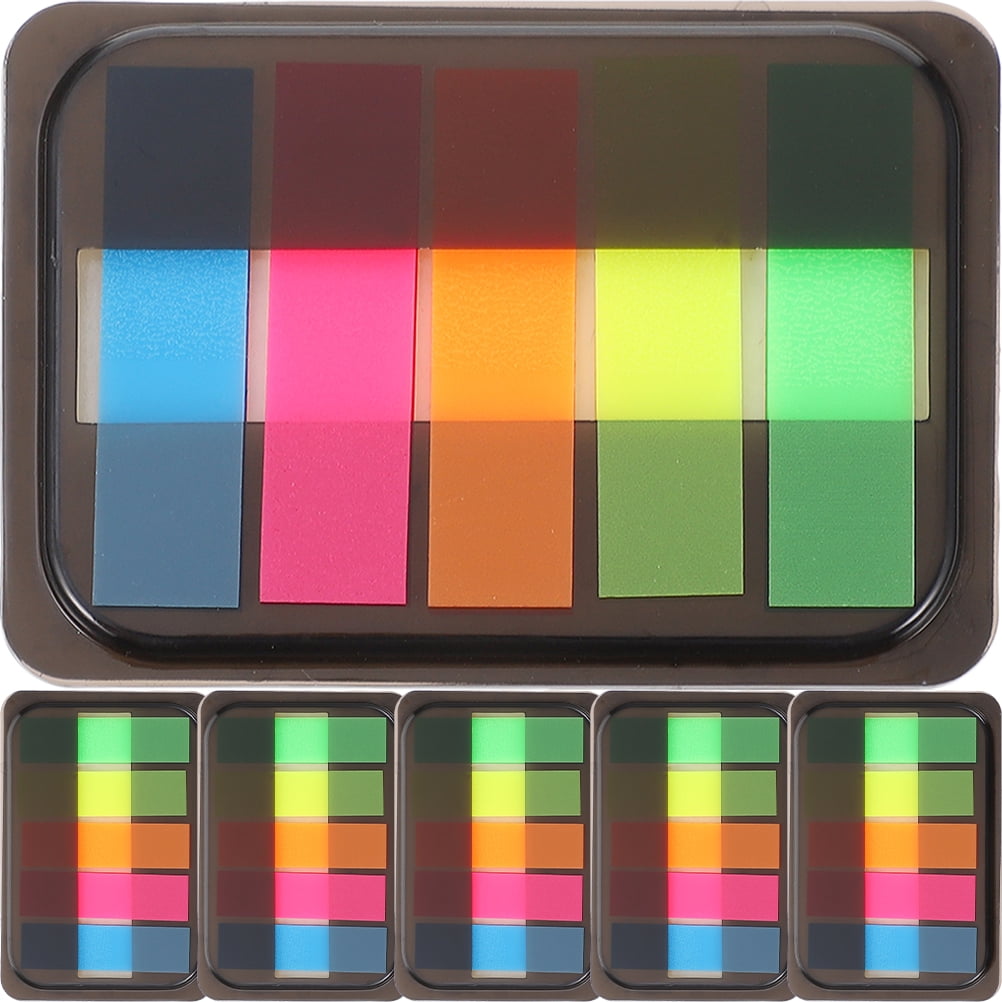 Yuanmiaoke 6 Boxes of Thin Note Strip Transparent Highlight Strips ...