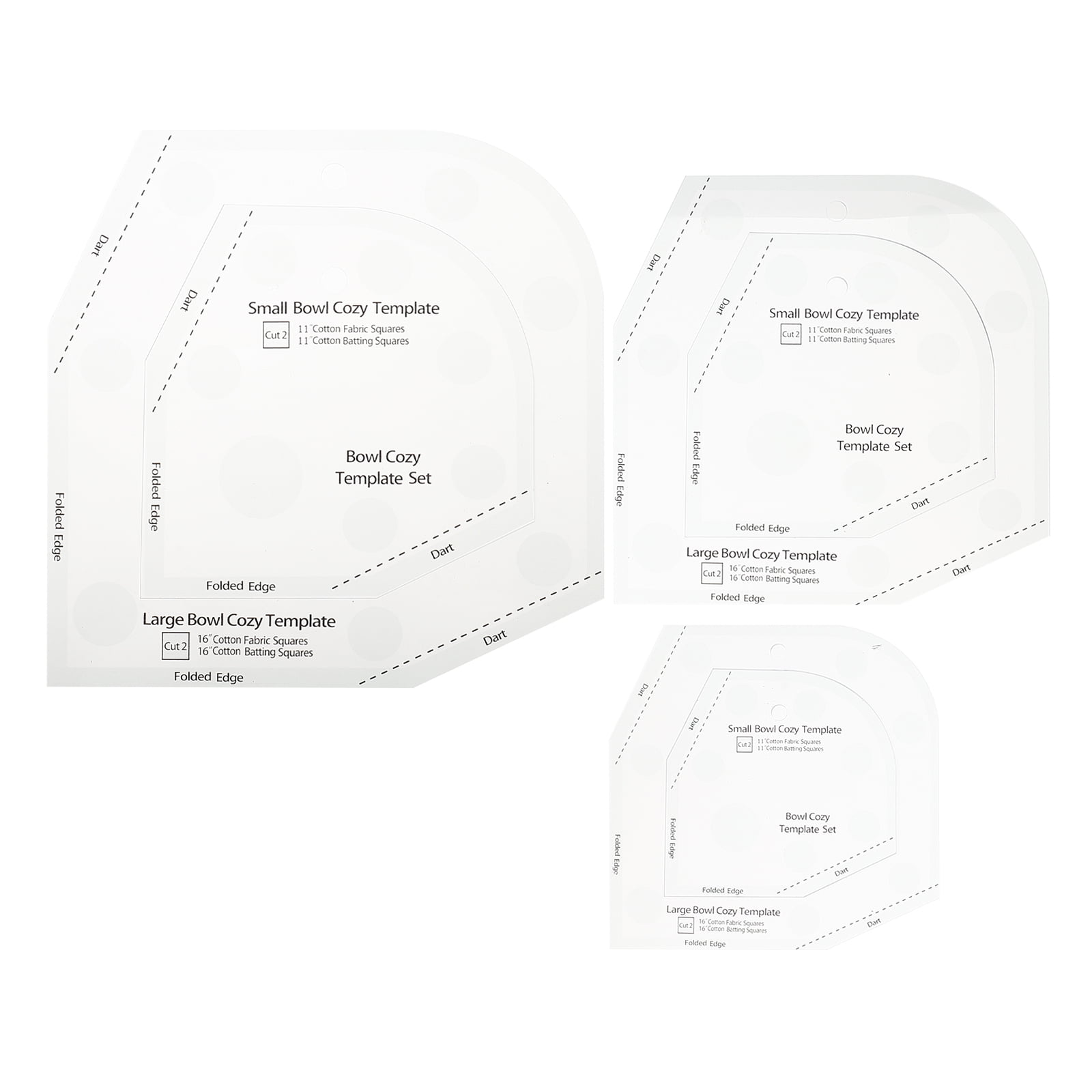 Acrylic Bowl Cozy Template for DIY Use Transparent Reliable and Sturdy ...