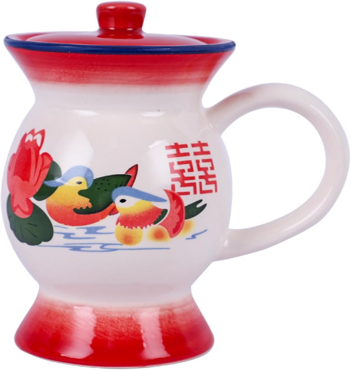 Yuanyang ceramic spittoon cup, retro nostalgic mug, old-fashioned ...