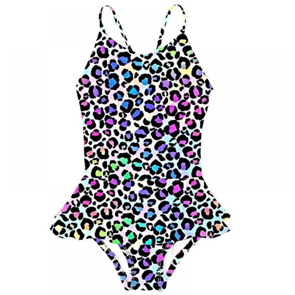 Yuanyu Kids Girls One-Piece Swimsuit Little and Big Girl Swimwear Sling ...
