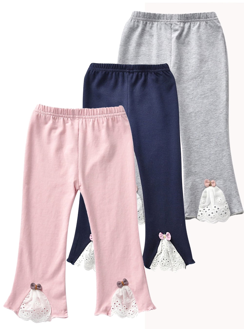 Yuanyu Toddler Girls Footless Leggings Kids Fashion Bow Stretchy Trousers Legging Pants 1-8 Y ...