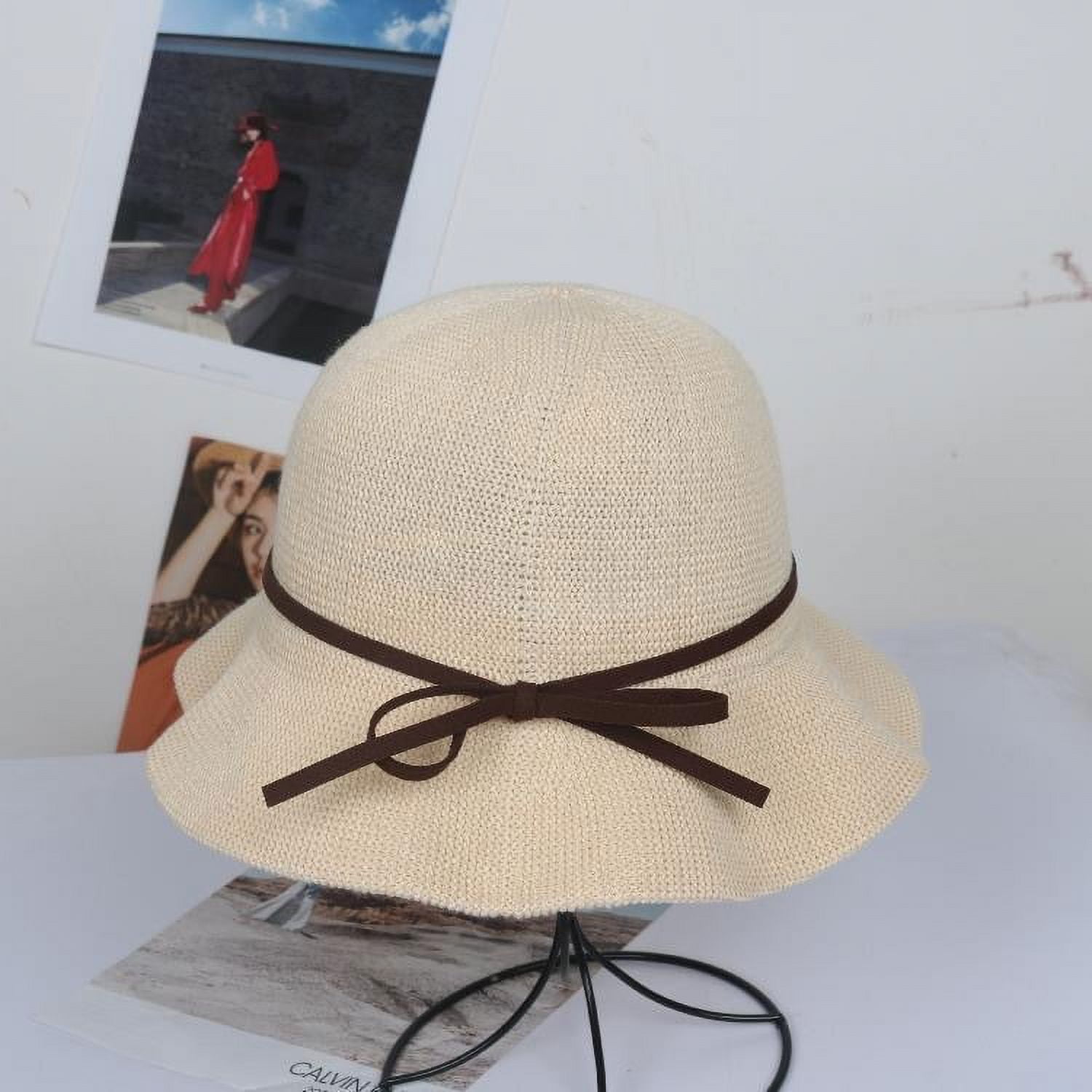 Yuanzhou Bow Shaped Fisherman Hat, Female Straw Hat, Japanese Small ...