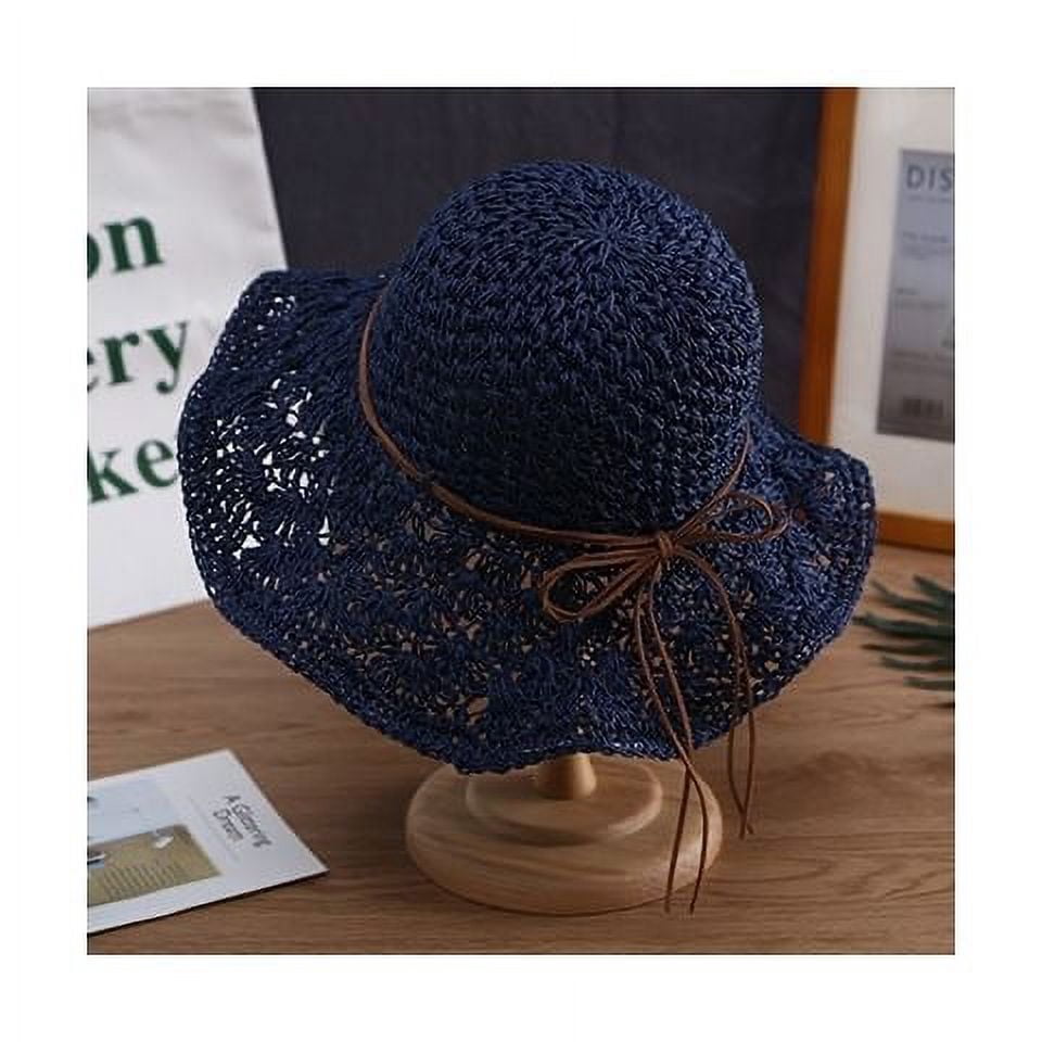 Yuanzhou Handmade Woven Summer Sandal Hat With Tied Rope Hat For Travel ...