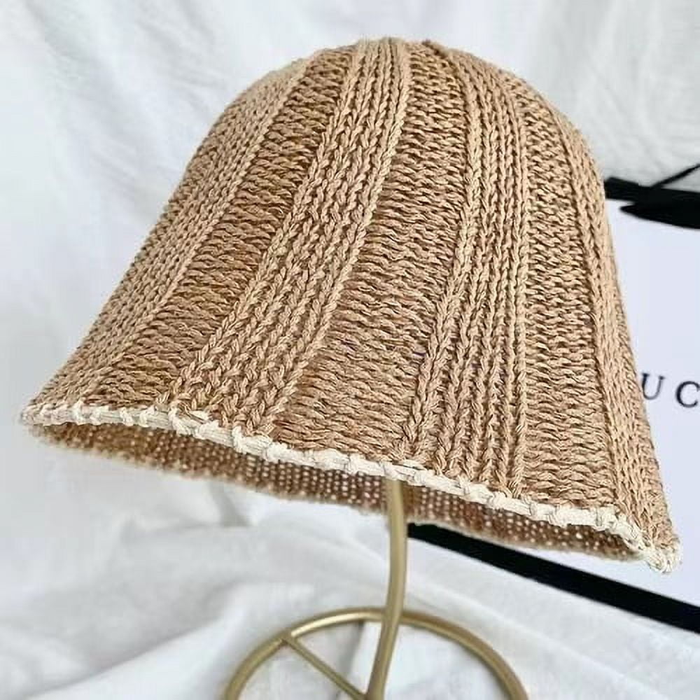 Yuanzhou Japanese Handmade Candy Colored Straw Hat For Women With Large ...