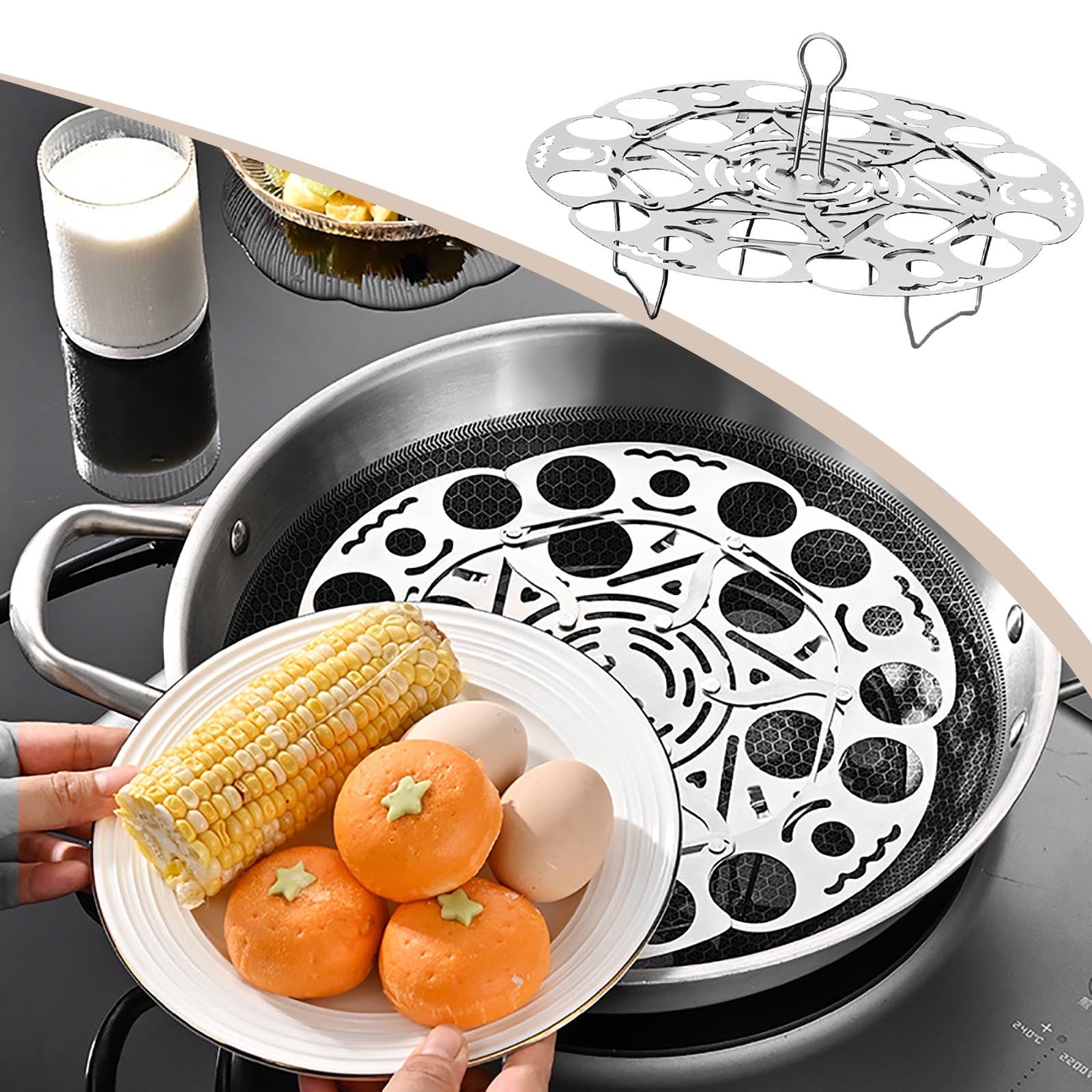 Yuanzi 304 Stainless Steel Folding Steamer Tray | Space-Saving Steam ...