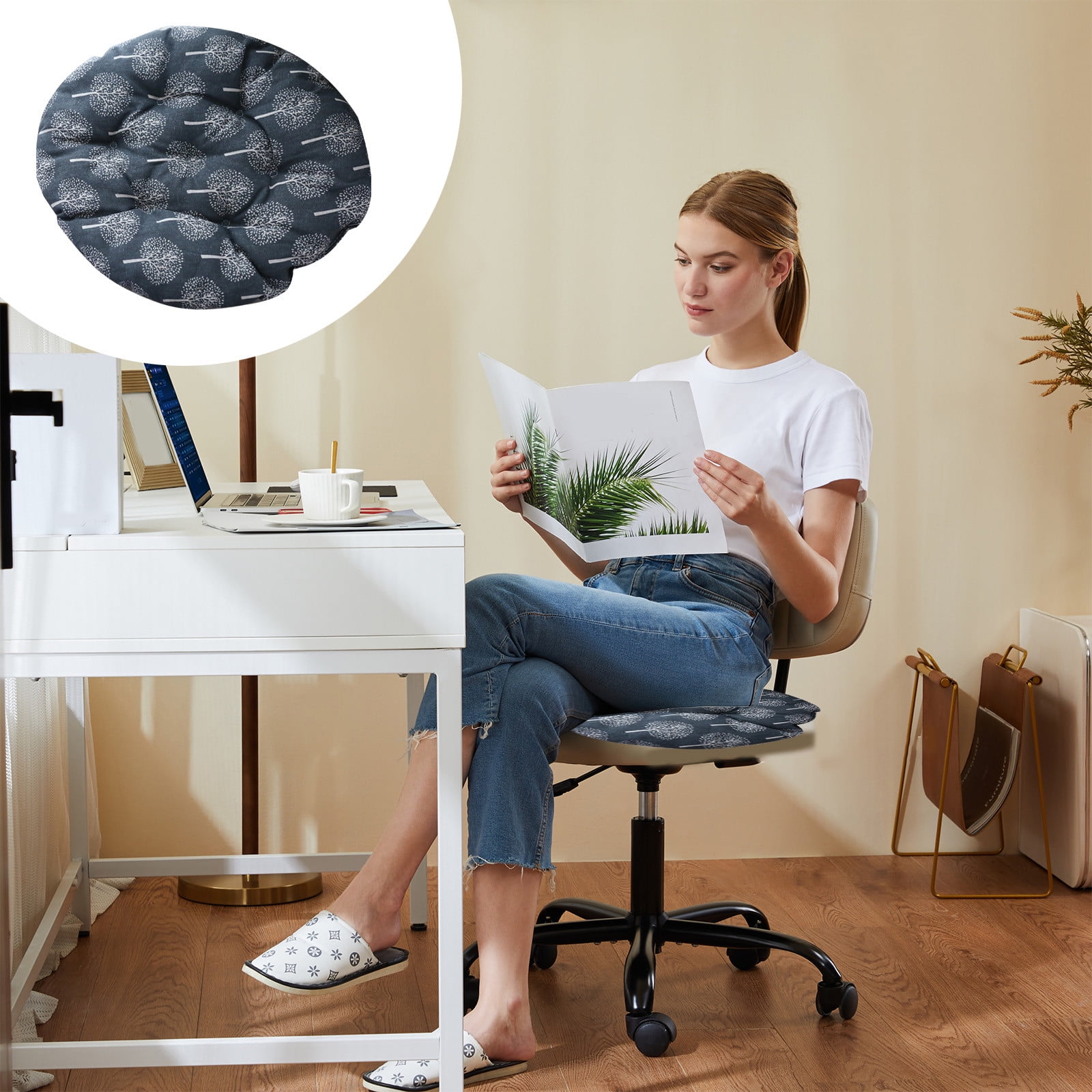 Yuanzi Chair Cushion, Soft recollection Foam Seat Pad, Thickened ...