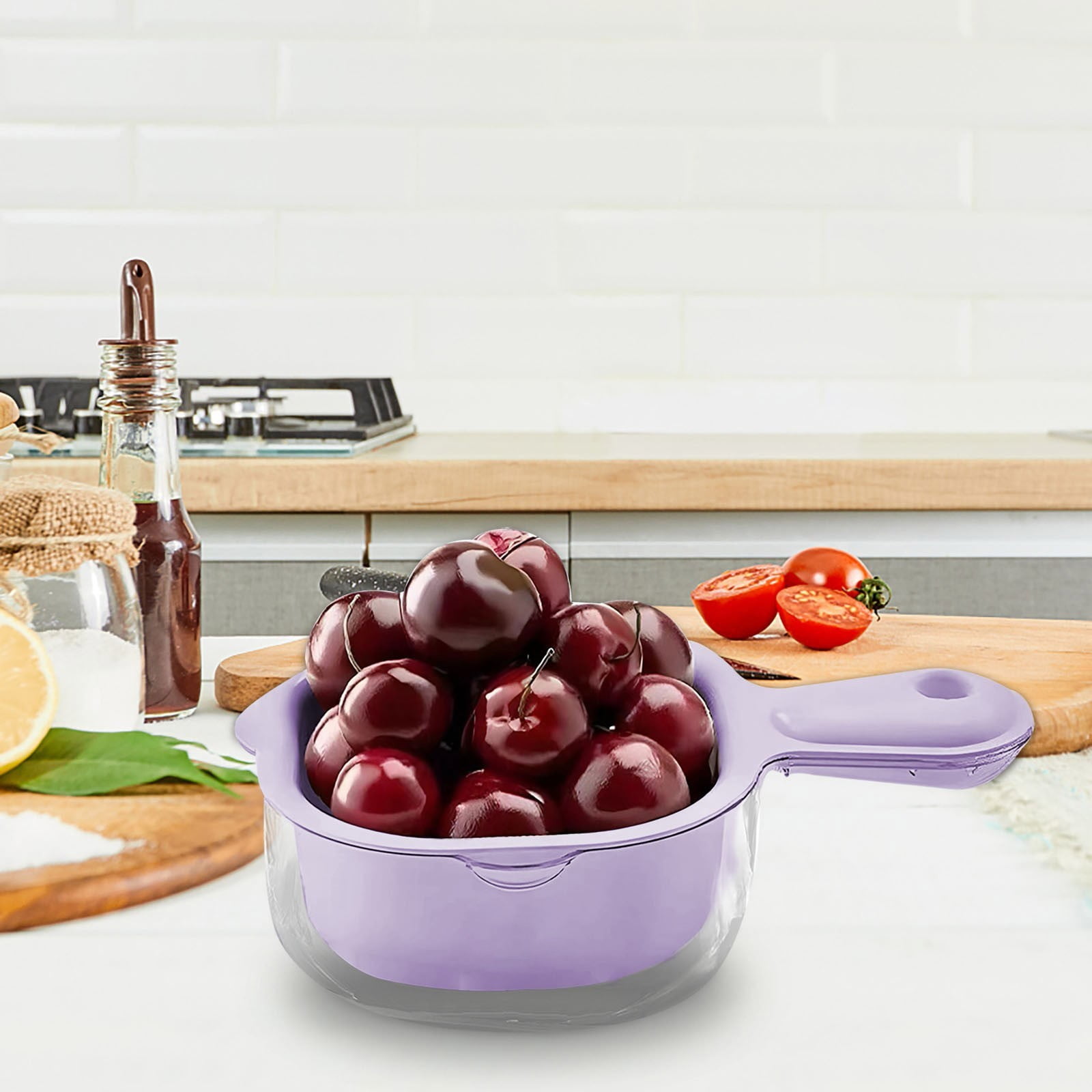 Yuanzi Double-Layer Vegetable Washing Basket with Drain Holes - Mini ...