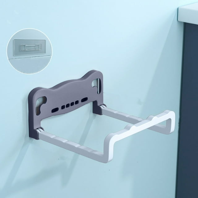 Yuanzi Folding Wall Rack, Adjustable Telescopic Hanging Stand, No Punch ...