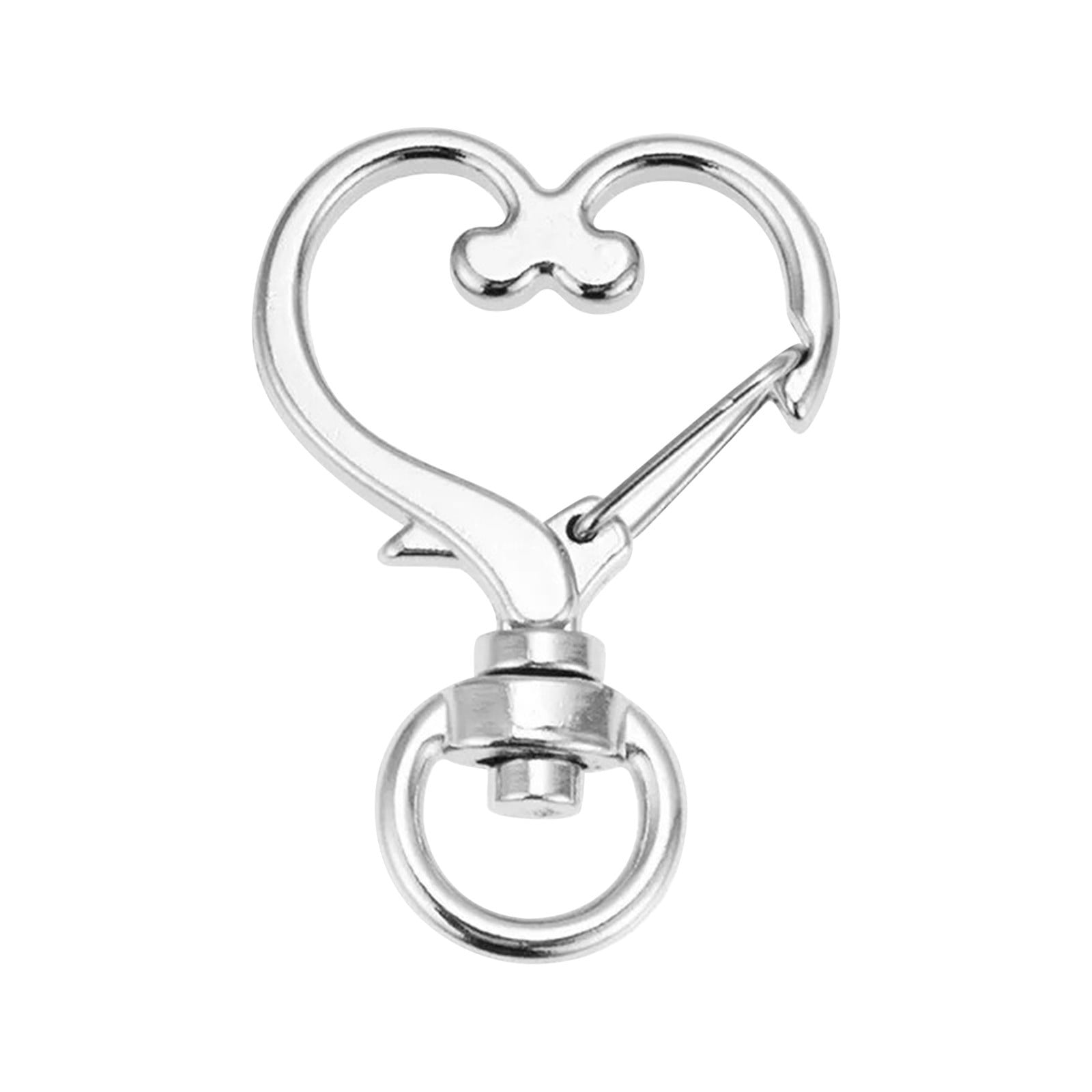 Yuanzi Heart Hook Keychain Pendant - 360° Swivel Base, Alloy Metal, DIY ...