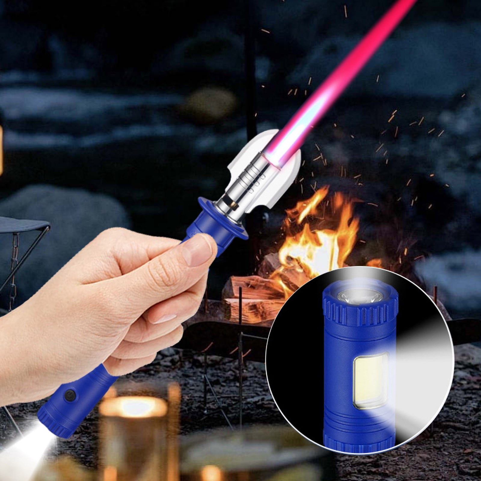 Yuanzi High-Temperature Flamethrower Lighter, Adjustable Flame Cooking ...