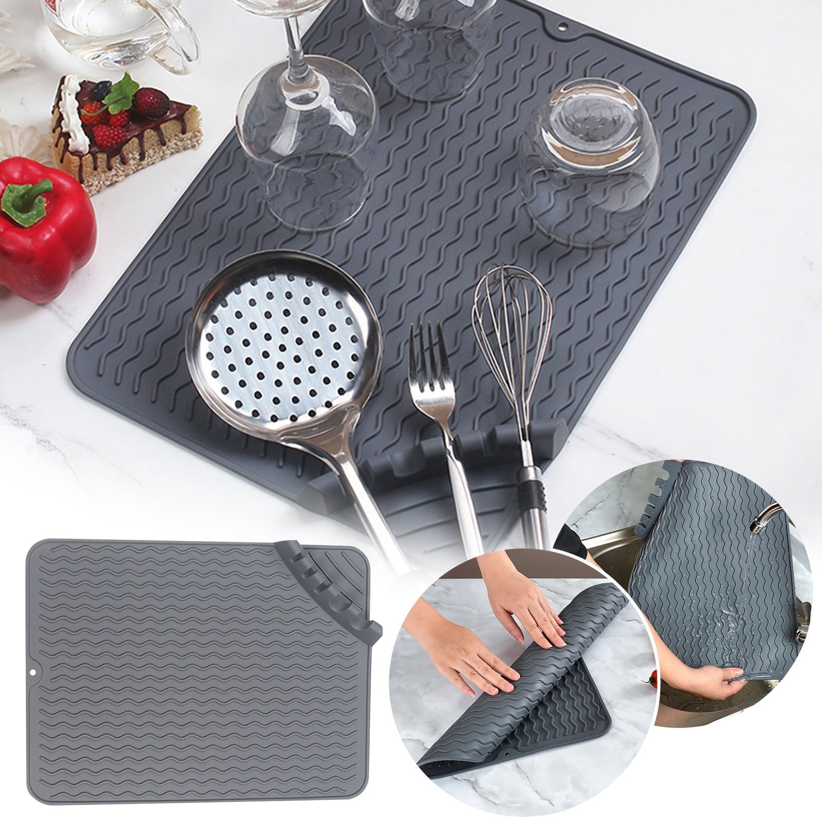 Yuanzi Kitchen Drainage Mat, High Temperature Resistance, Slip ...
